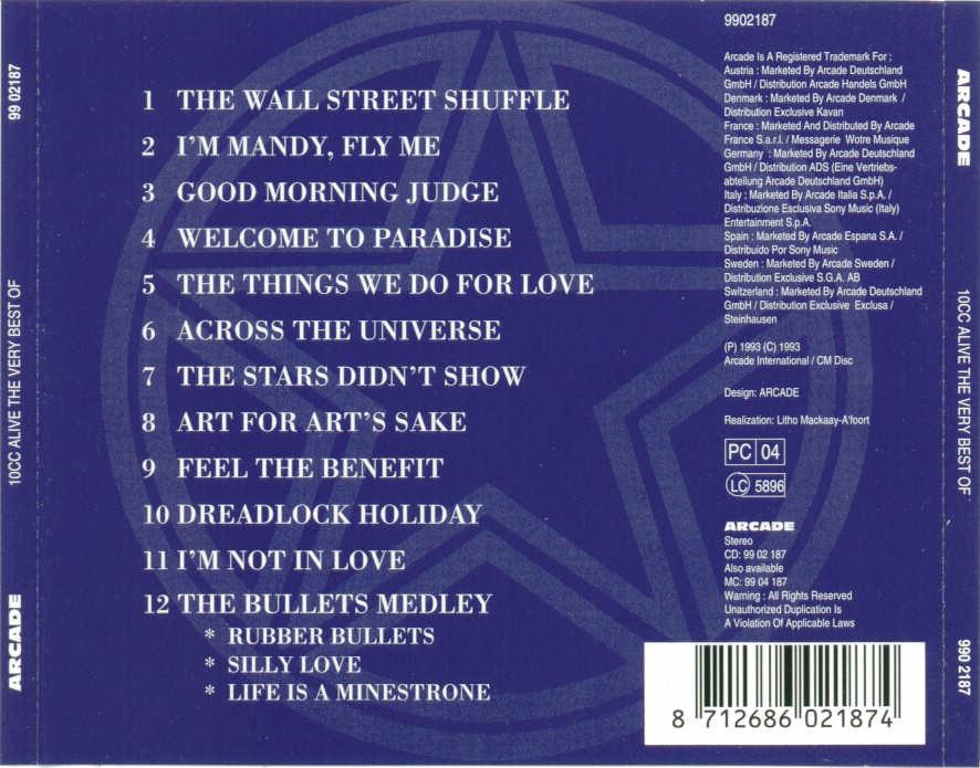 10CC Alive The Very Best Of back | CD Covers | Cover Century | Over 1.000.000 Album Art covers ...