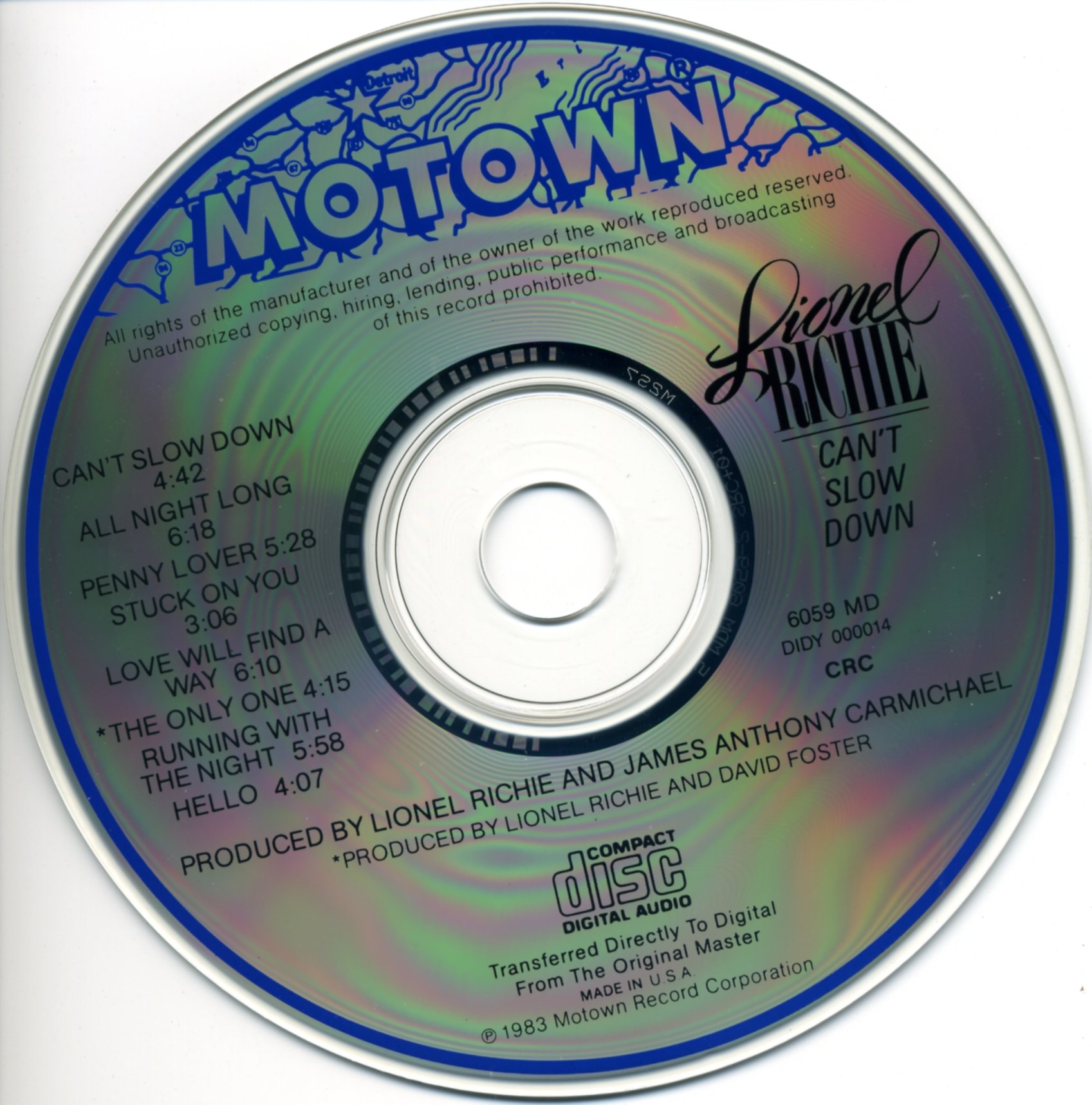 Lionel Richie Can t Slow Down cd | CD Covers | Cover Century | Over 1. ...