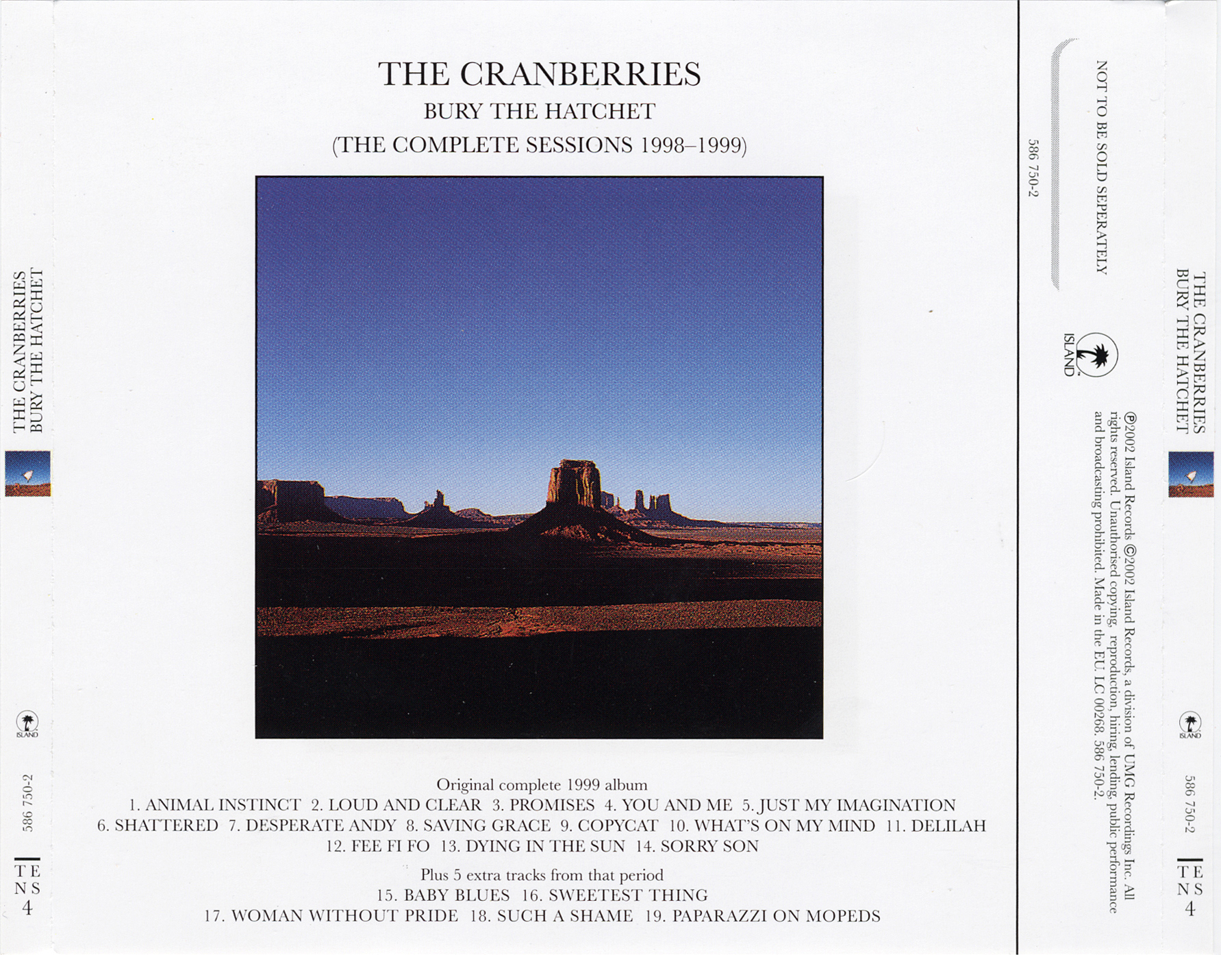 The Cranberries Treasure Box Bury The Hatchet back | CD Covers | Cover ...