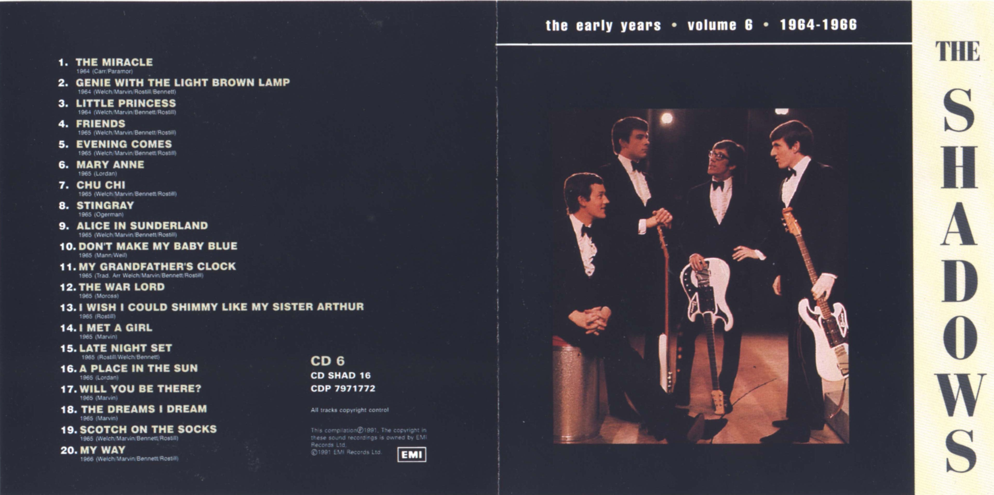 The Shadows The Early Years 1959 1966 Vol 6 booklet | CD Covers | Cover ...