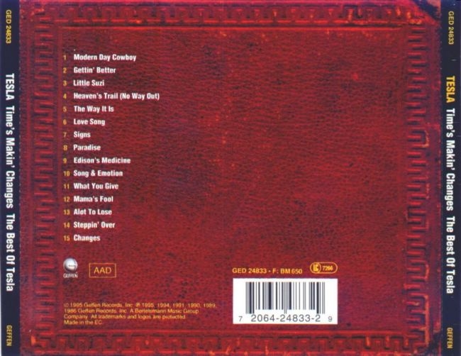 tesla the times makin changes the best of b | CD Covers | Cover Century ...