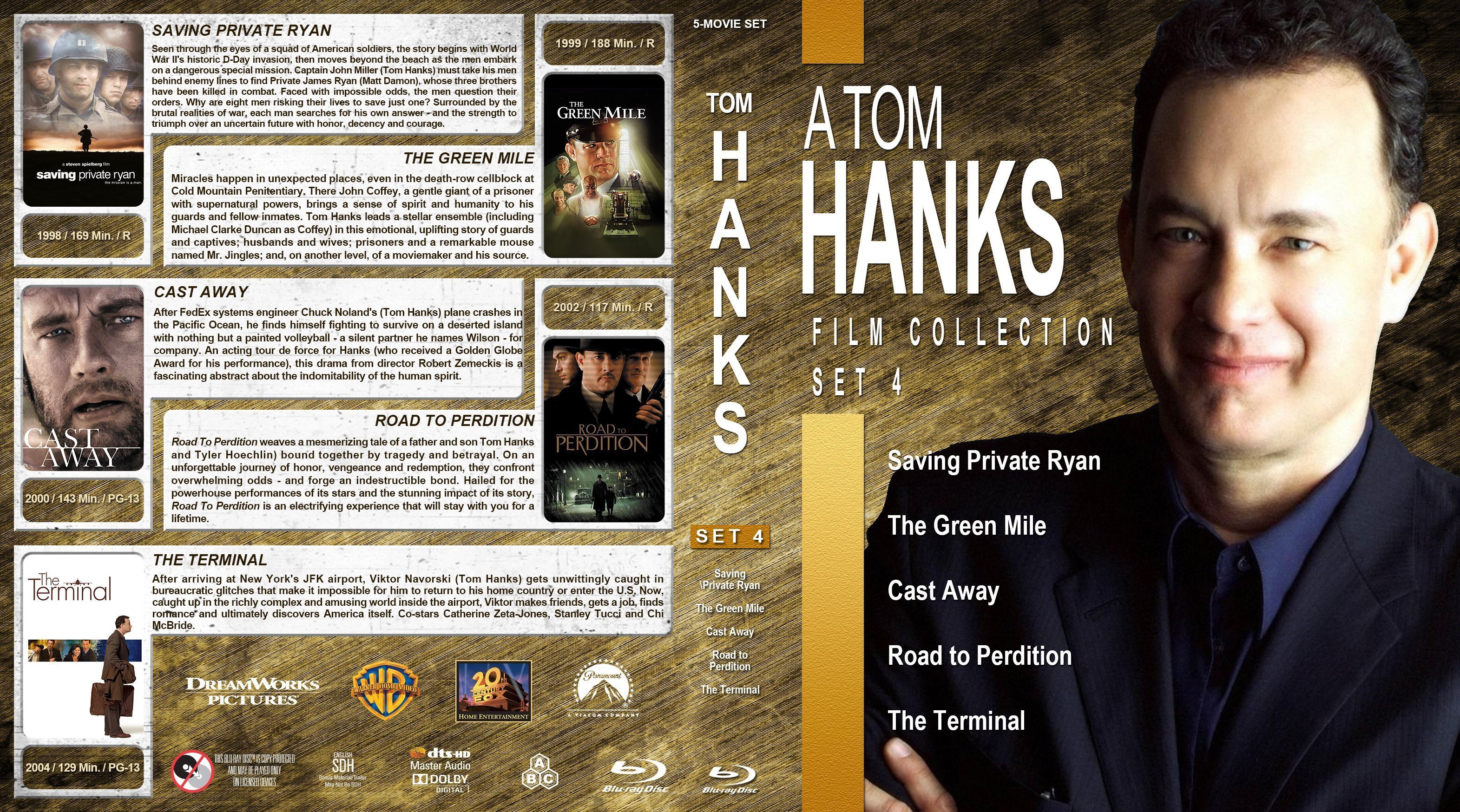 A Tom Hanks Film Collection Set 4 1998 2004 R1 | Blu-Ray Covers | Cover ...
