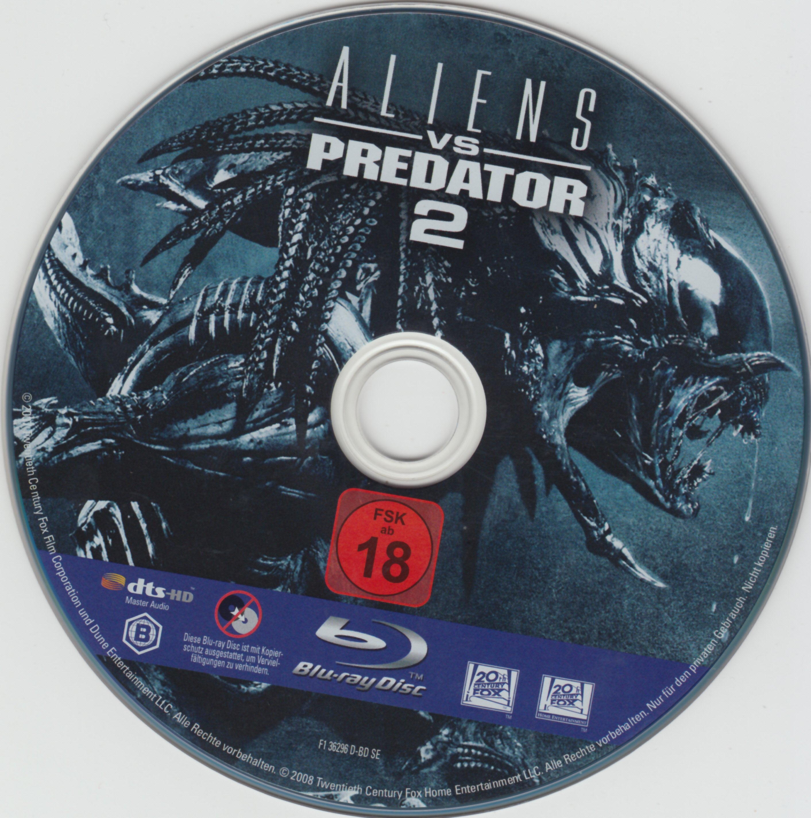 ALIEN VS PREDATOR 2004 2007 Blu Ray Cover labels | Blu-Ray Covers ...