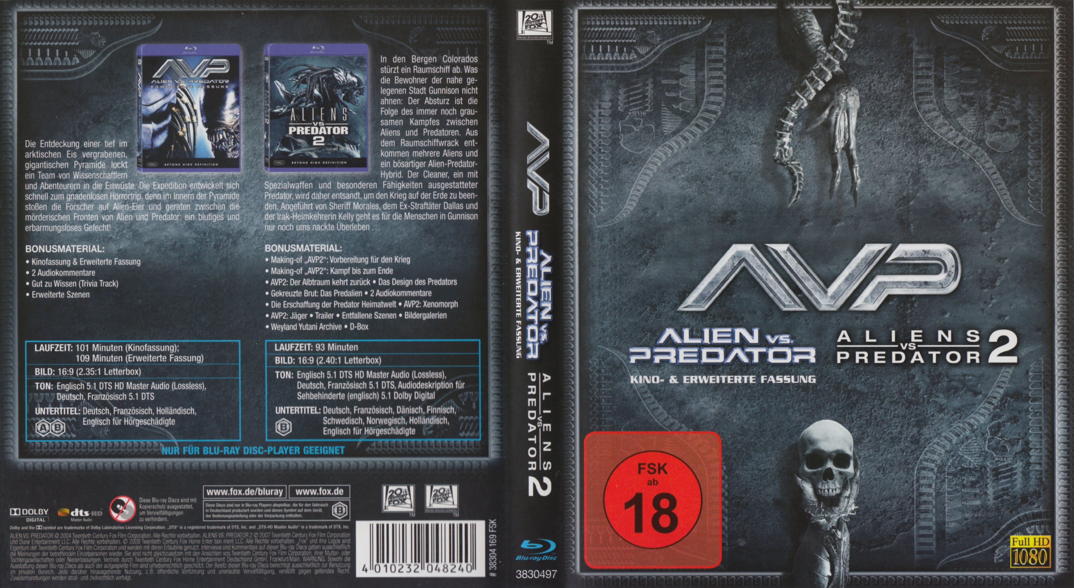 ALIEN VS PREDATOR 2004 2007 Blu Ray Cover labels 2 | Blu-Ray Covers ...