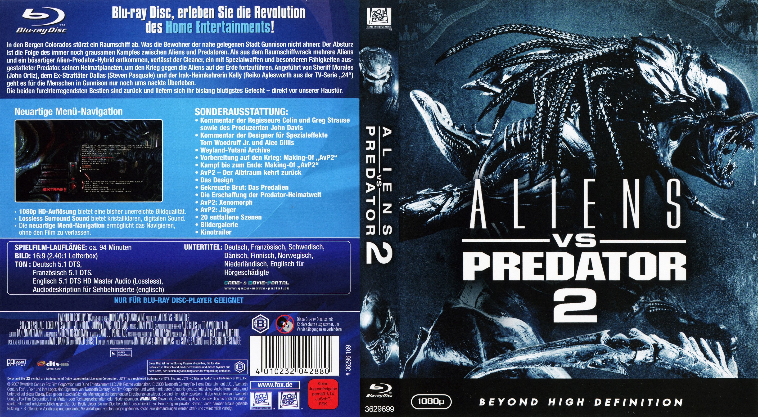Aliens vs Predator 2 UNCUT | Blu-Ray Covers | Cover Century | Over 1. ...