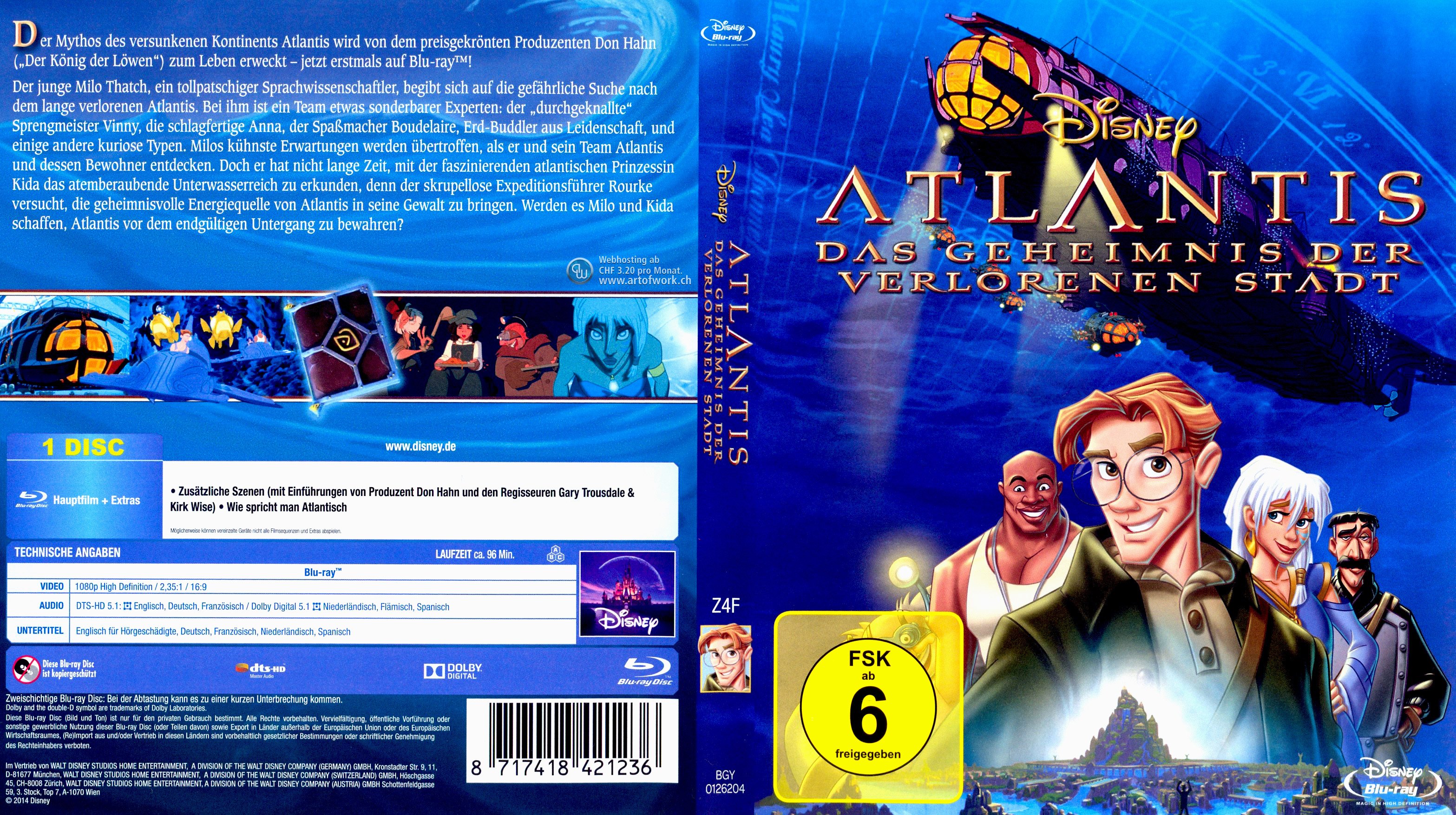 Atlantis Das Geheimnis der verlorenen Stadt | Blu-Ray Covers | Cover ...