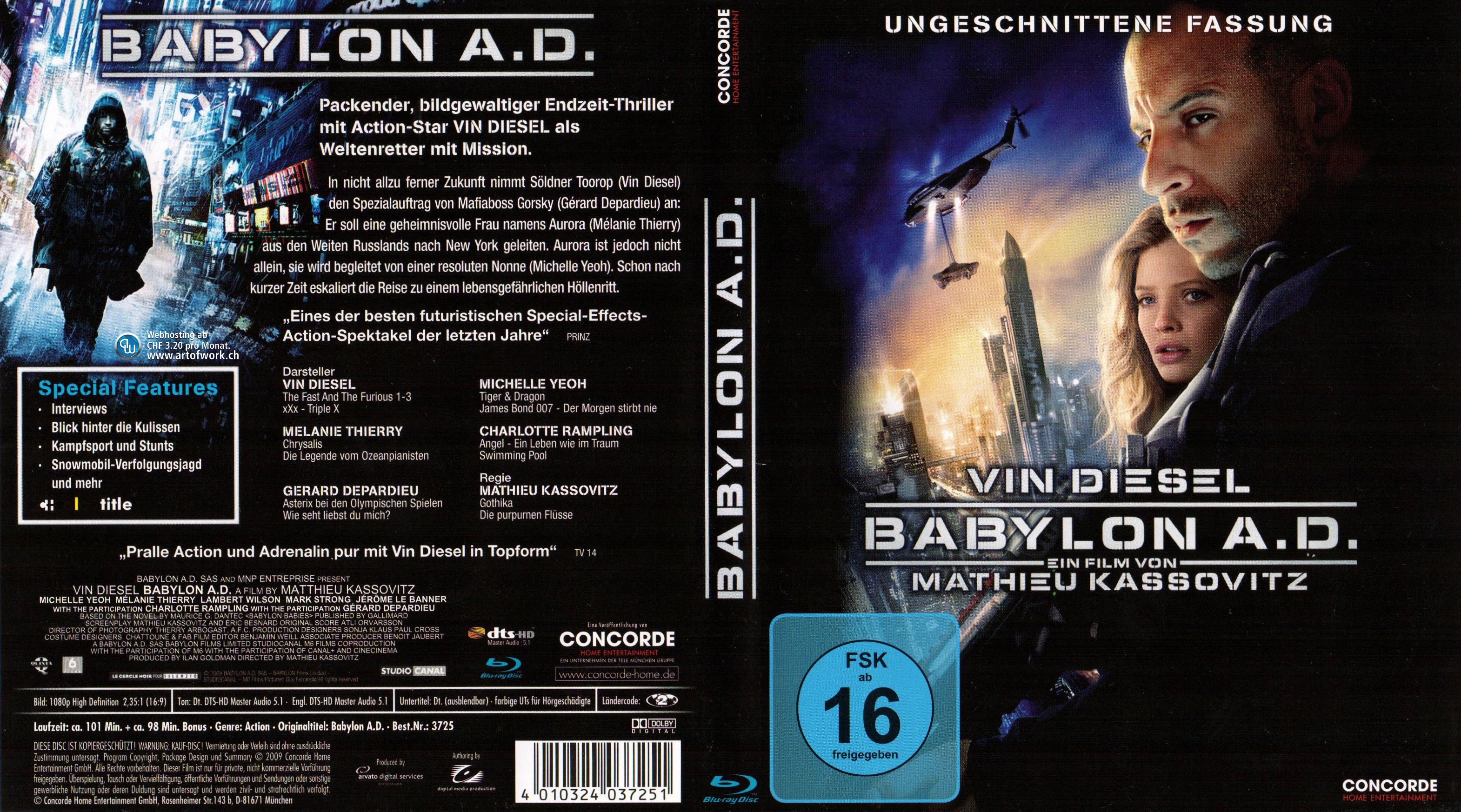 Babylon AD Vin Diesel | Blu-Ray Covers | Cover Century | Over 1.000.000 ...