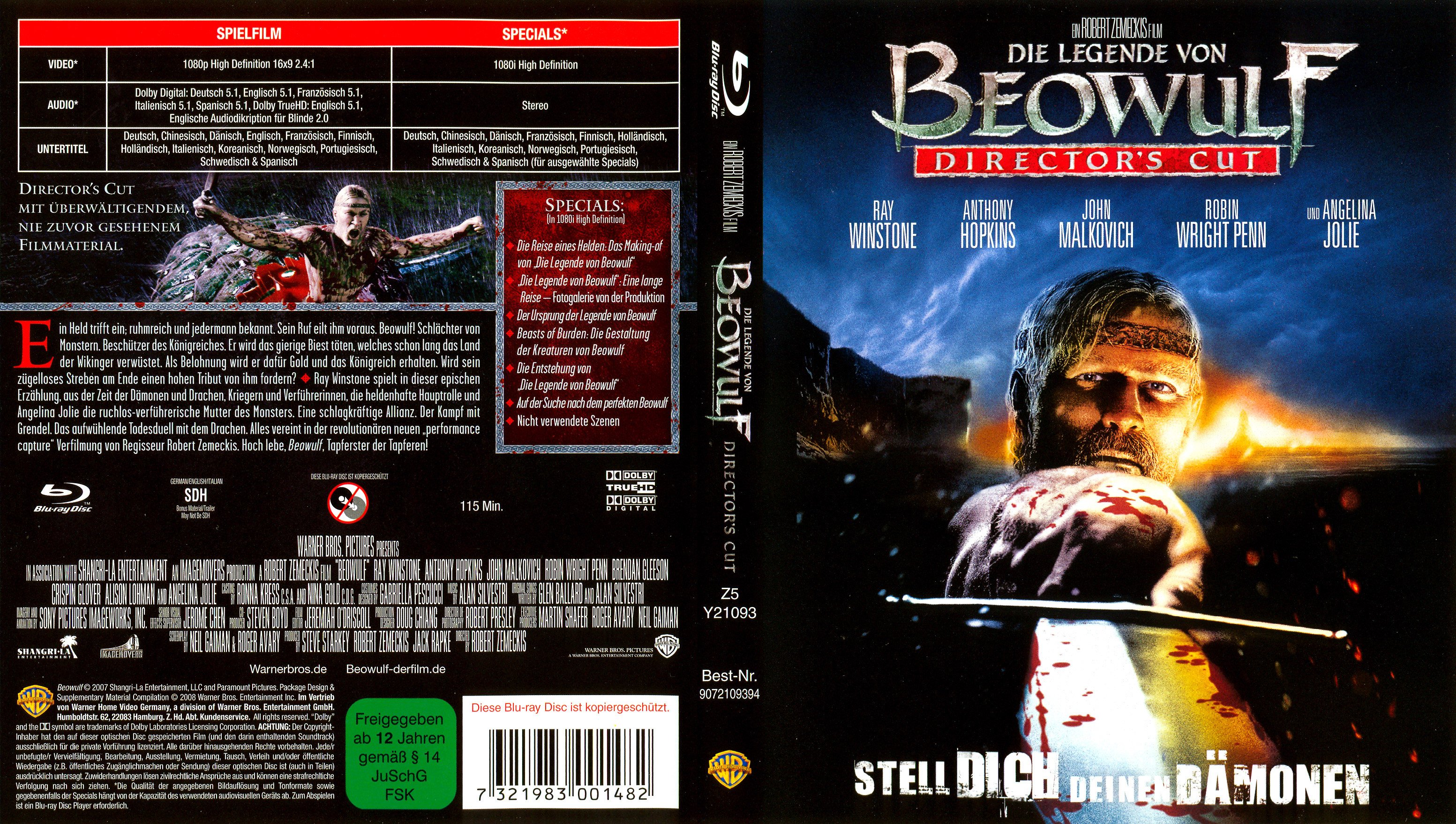 Beowulf Die Legende von Directors Cut | Blu-Ray Covers | Cover Century ...