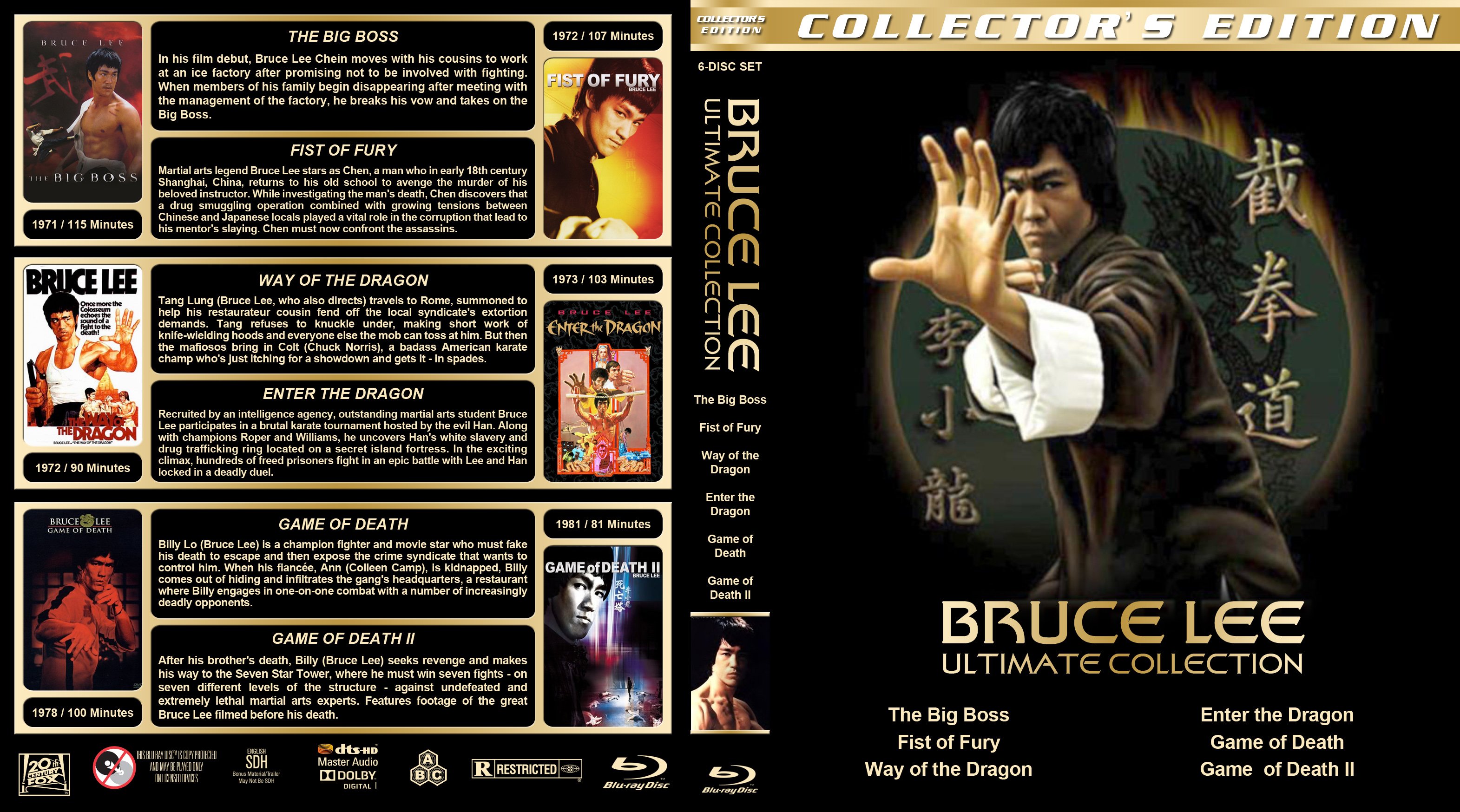 Bruce Lee Ultimate Collection 1971 1981 R1 s 1 | Blu-Ray Covers | Cover ...