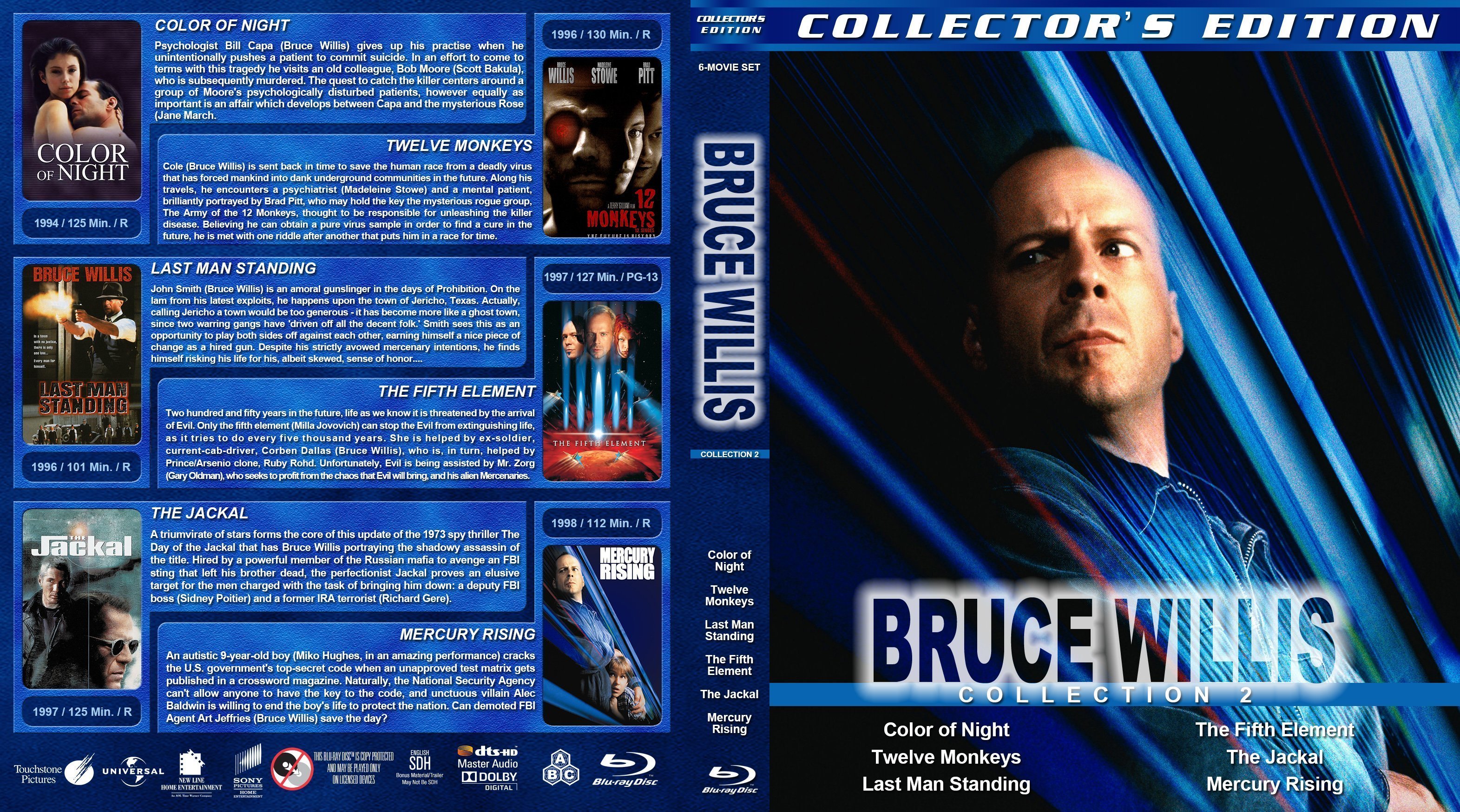 Bruce Willis Collection 2 1994 1998 R1 | Blu-Ray Covers | Cover Century ...
