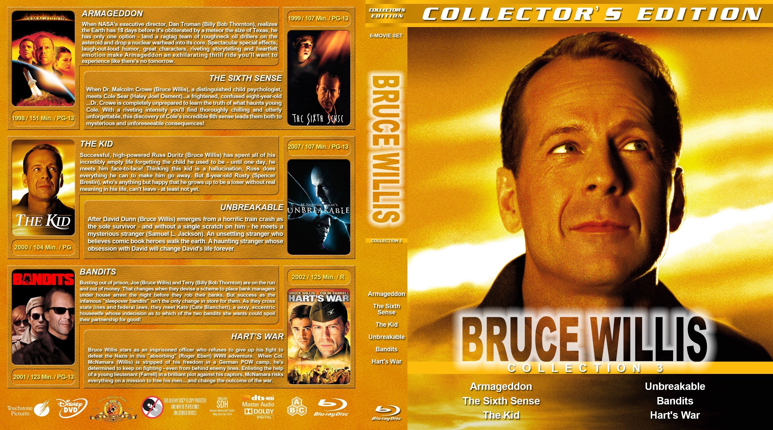 Bruce Willis Collection 3 1998 2002 R1 | Blu-Ray Covers | Cover Century ...