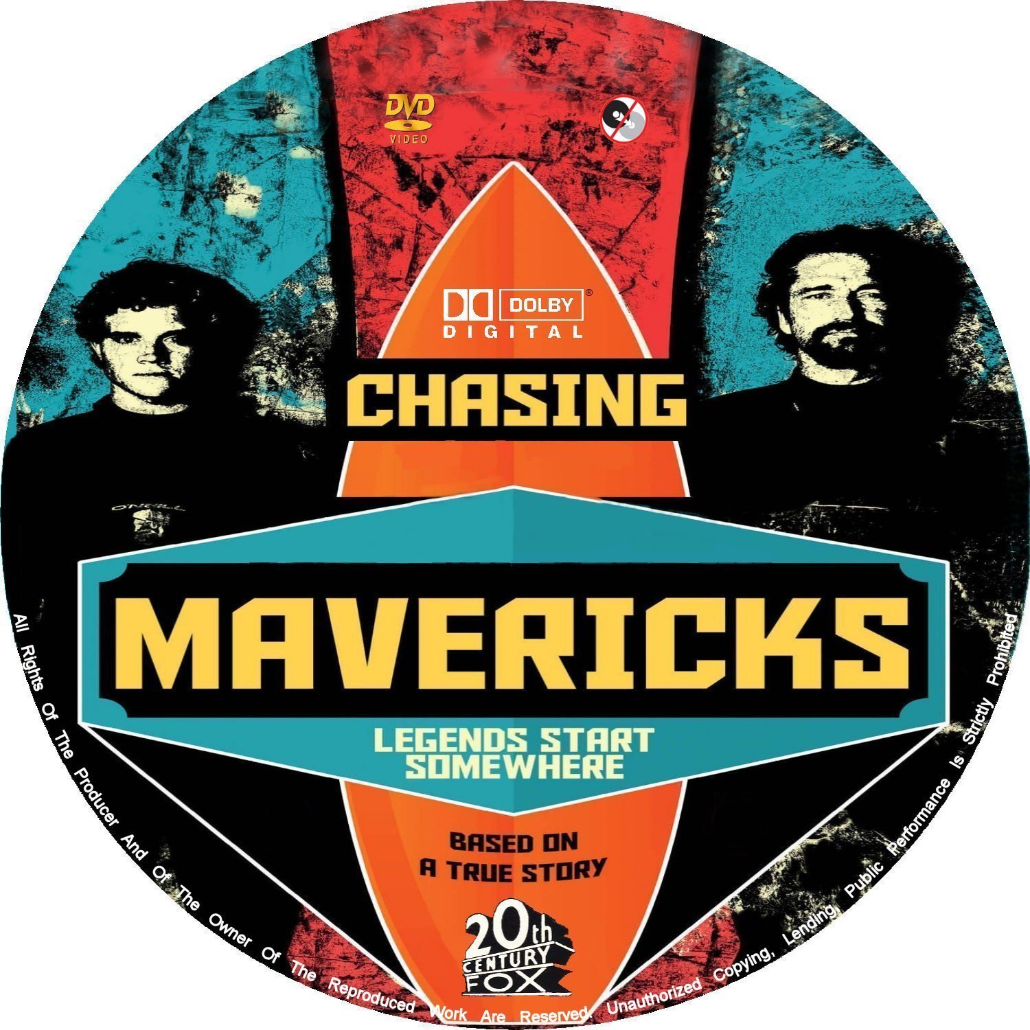 Chasing Mavericks R0 DVD Labels | Blu-Ray Covers | Cover Century | Over ...