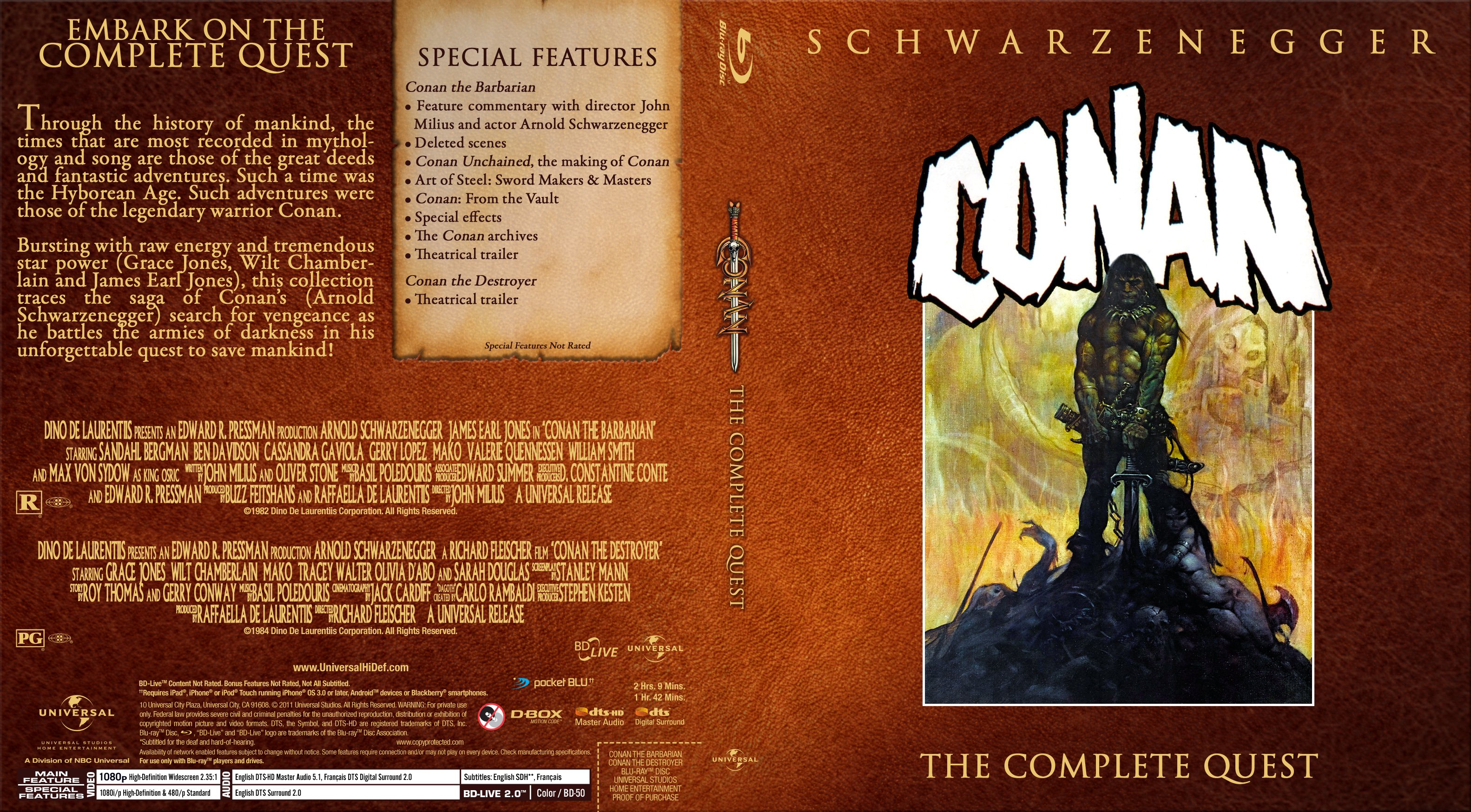 Conan 2 Movie Collection 1982 1984 | Blu-Ray Covers | Cover Century ...