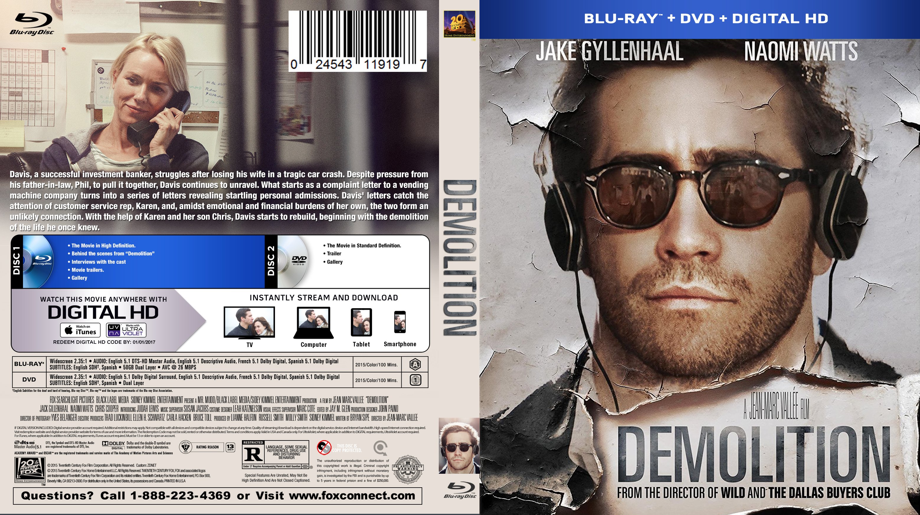 Demolition 2016 R1 Label 1 | Blu-Ray Covers | Cover Century | Over 1. ...