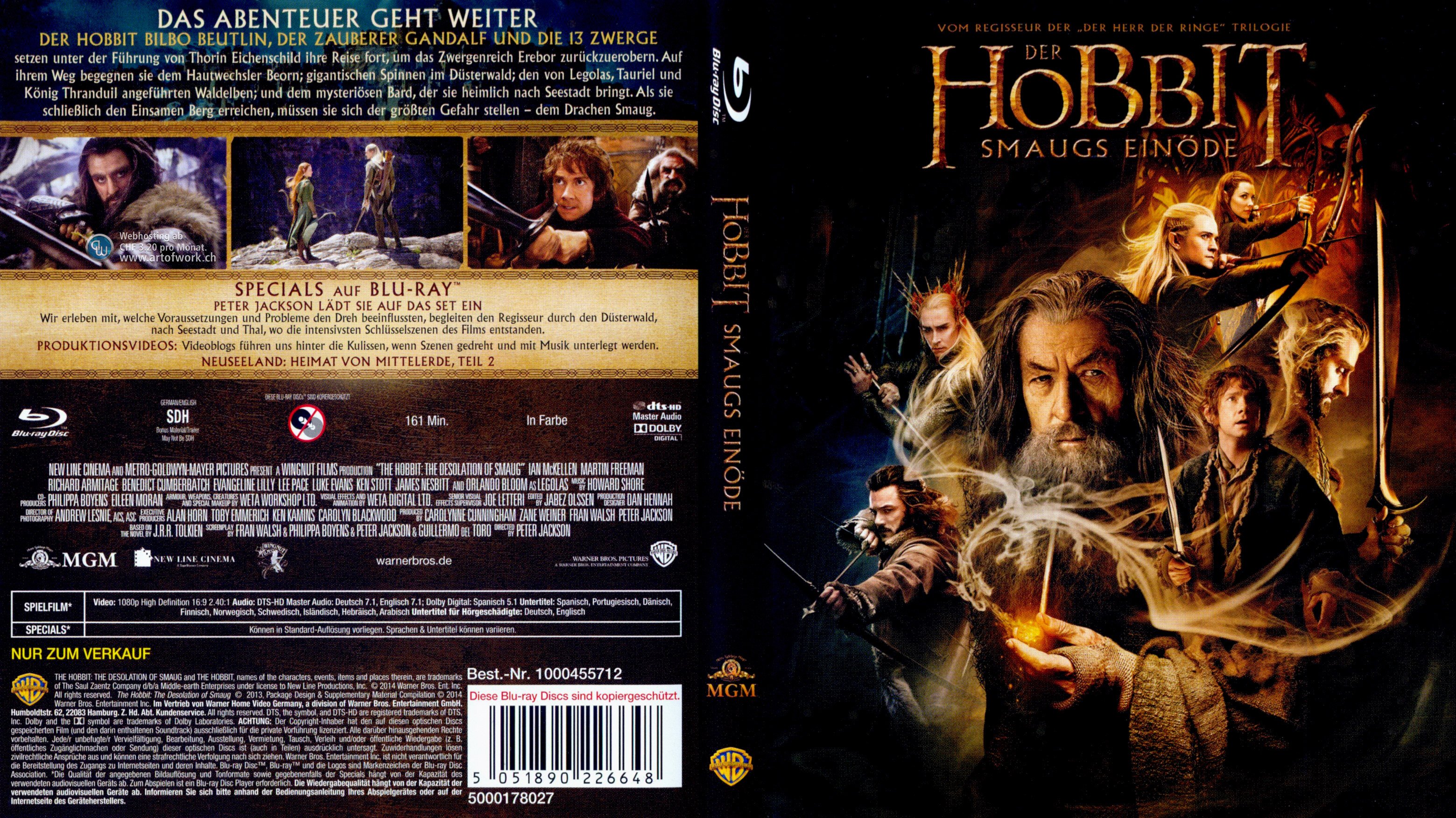 Der Hobbit 2 Smaugs Einoede | Blu-Ray Covers | Cover Century | Over 1. ...