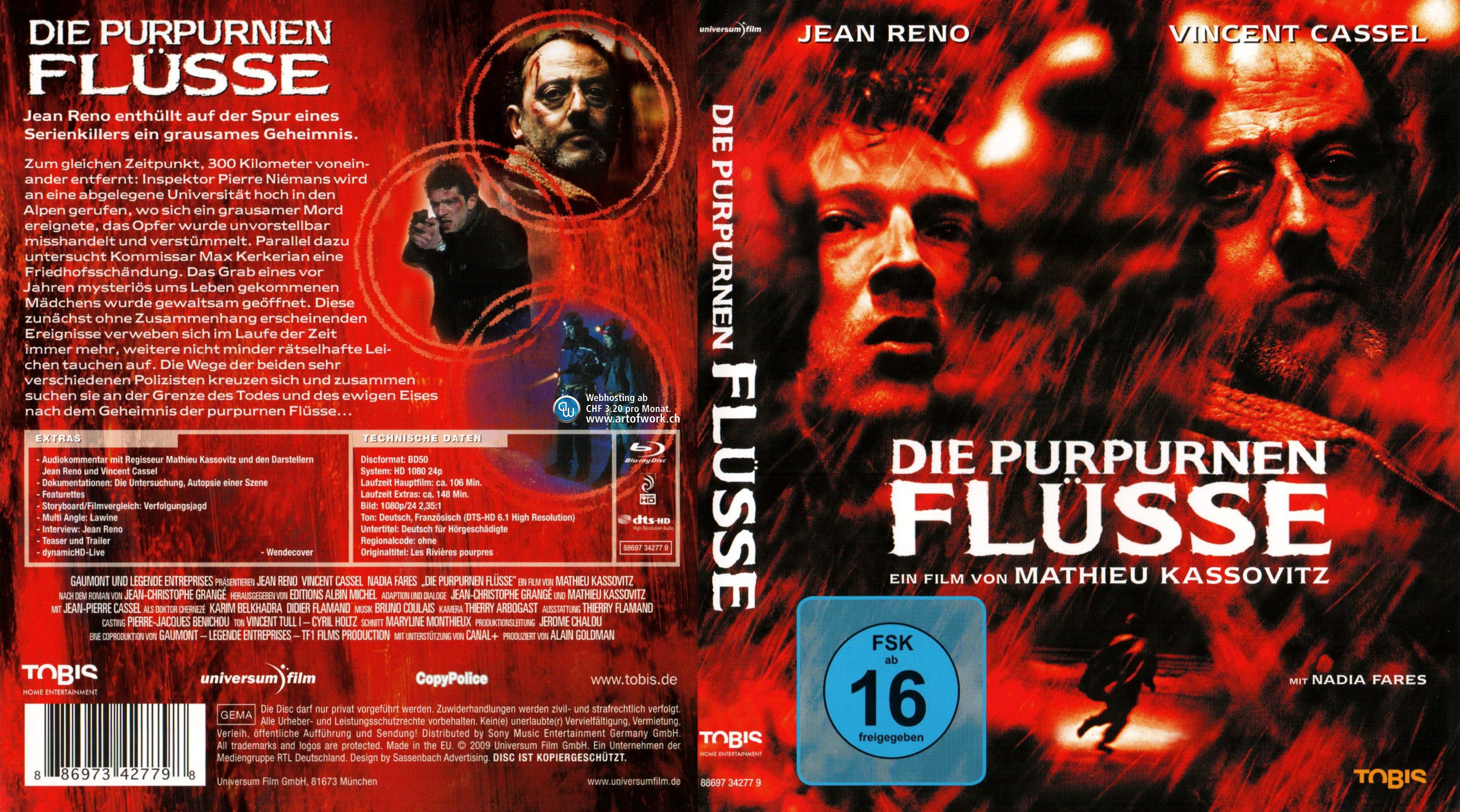 Die purpurnen Flusse Vincent Cassel Jean Reno | Blu-Ray Covers | Cover ...