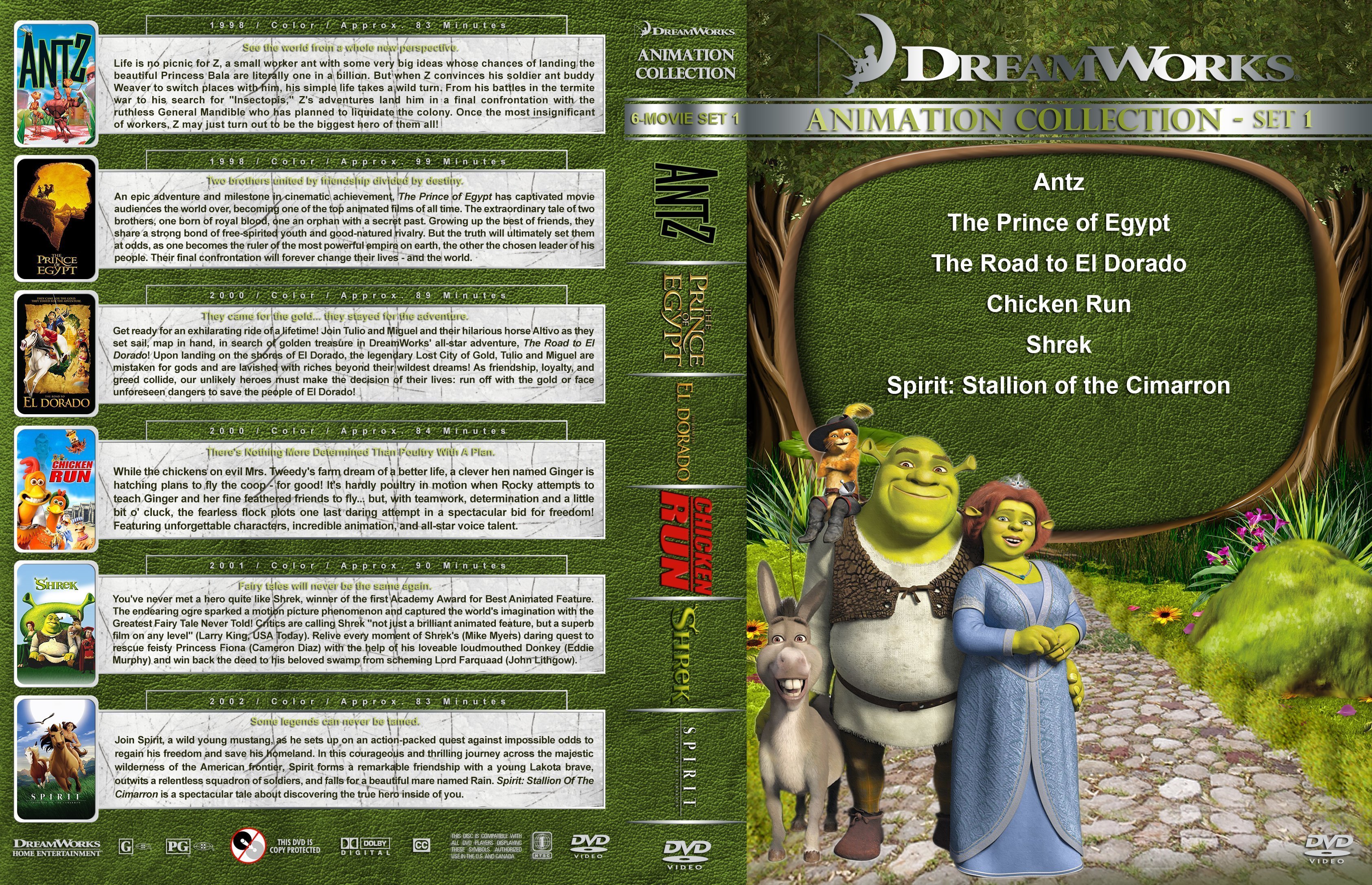 Dreamworks Animation Collection Set 1 1998 2002 R1 s 1 | Blu-Ray Covers ...