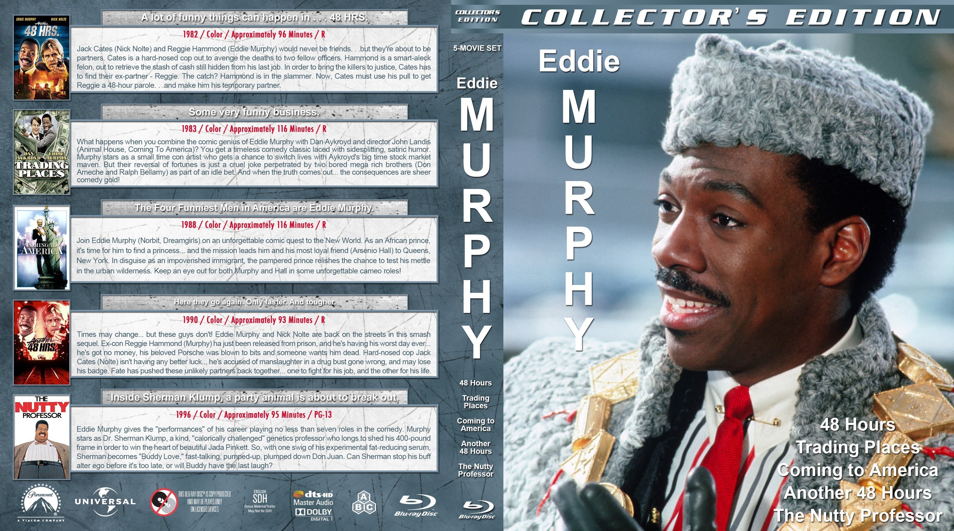 Eddie Murphy Collection 5 disc 1982 1992 R1 | Blu-Ray Covers | Cover ...