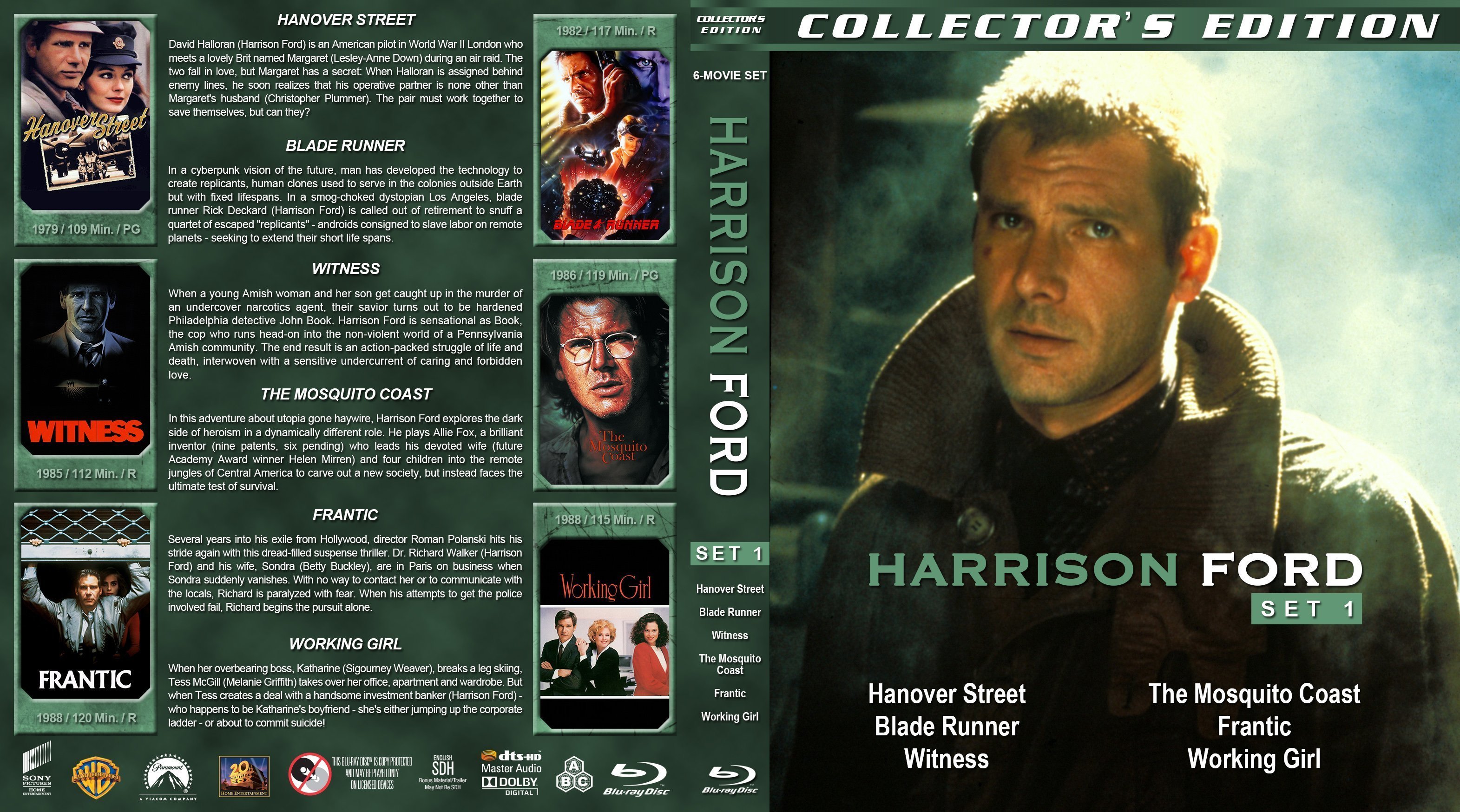 Harrison Ford Set 1 1979 1988 R1 | Blu-Ray Covers | Cover Century ...