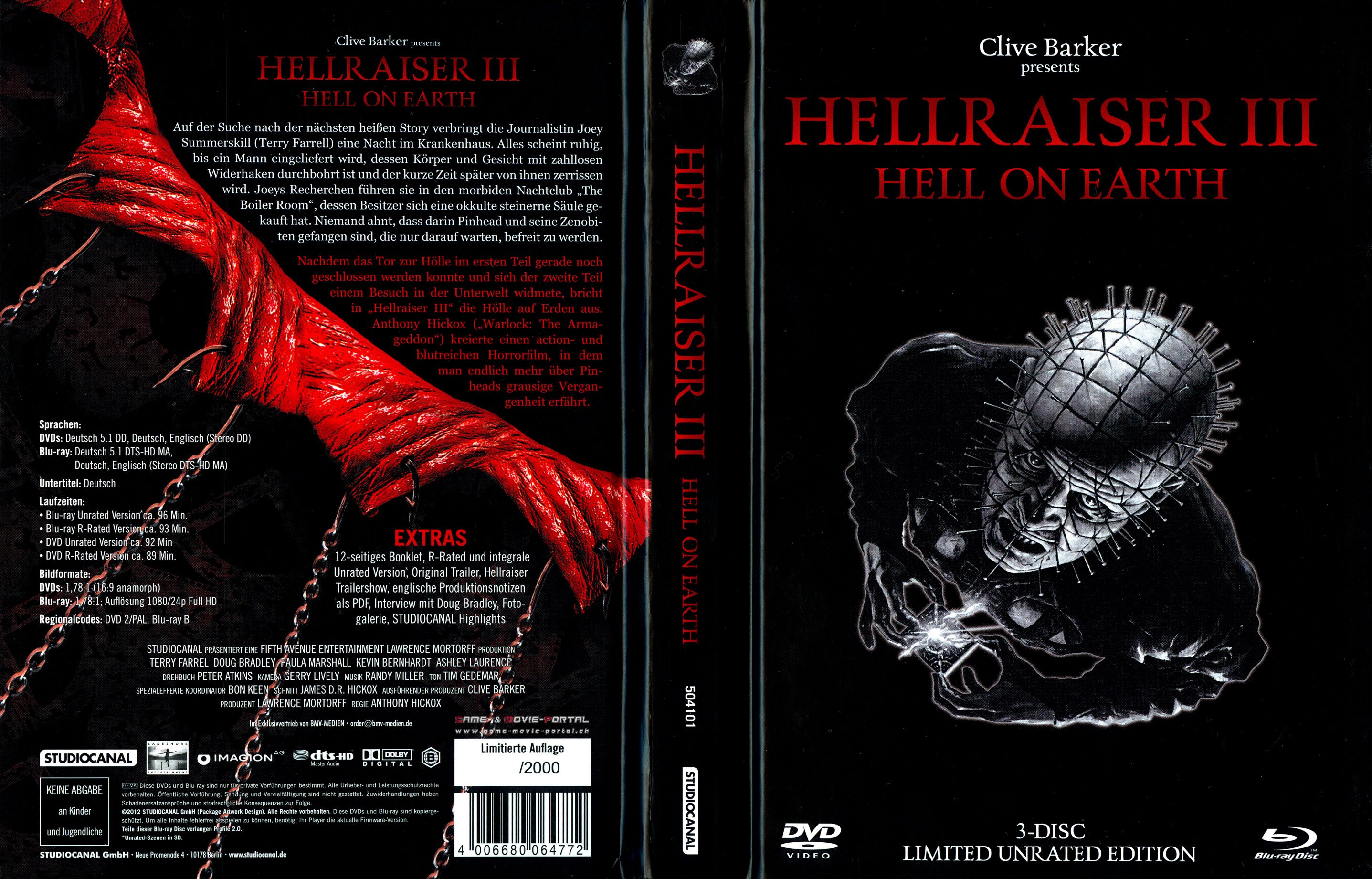 Hellraiser Hell on Earth | Blu-Ray Covers | Cover Century | Over 1.000. ...