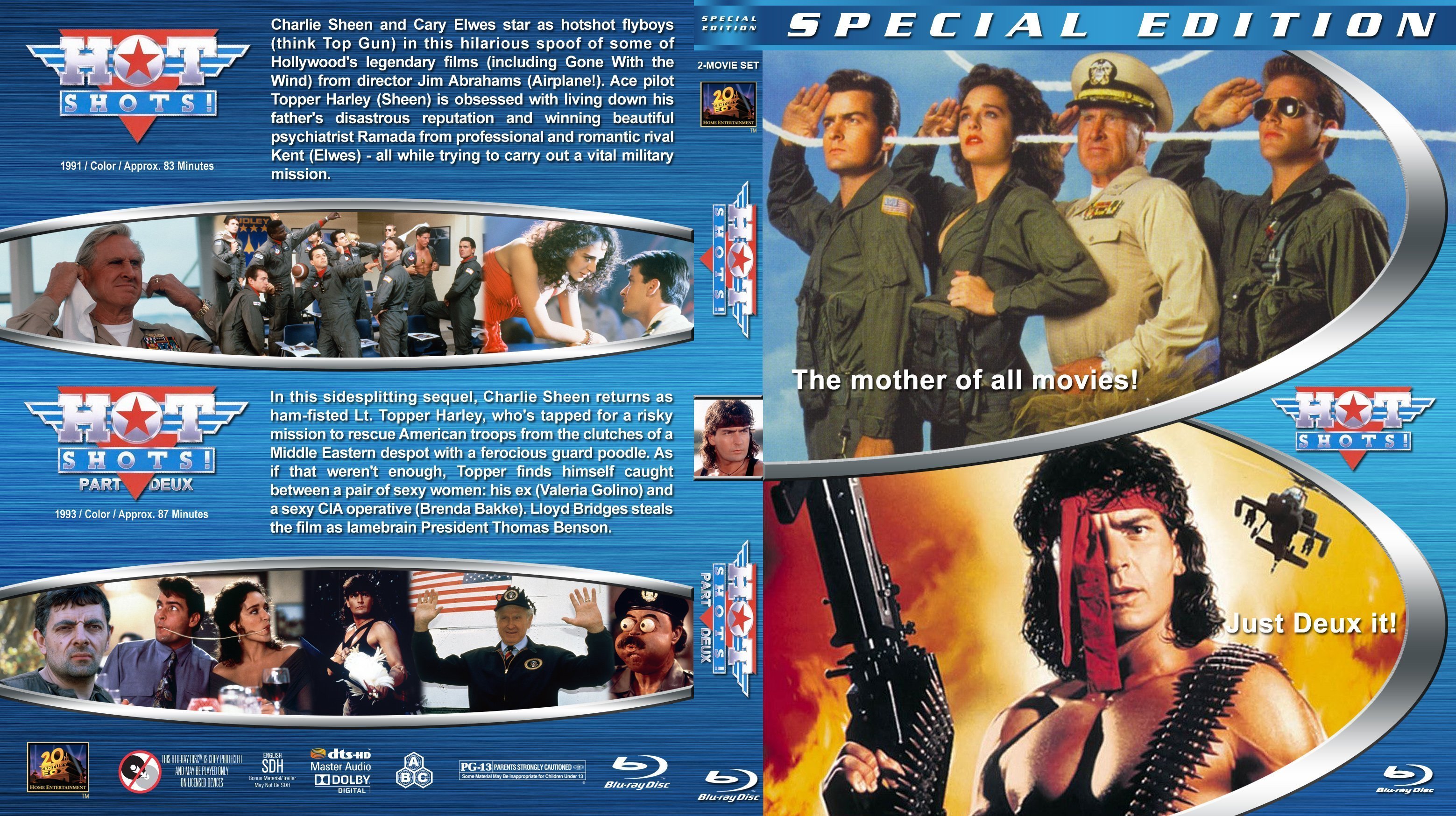 Hot Shots Double Feature 1991 1993 R1 | Blu-Ray Covers | Cover Century ...