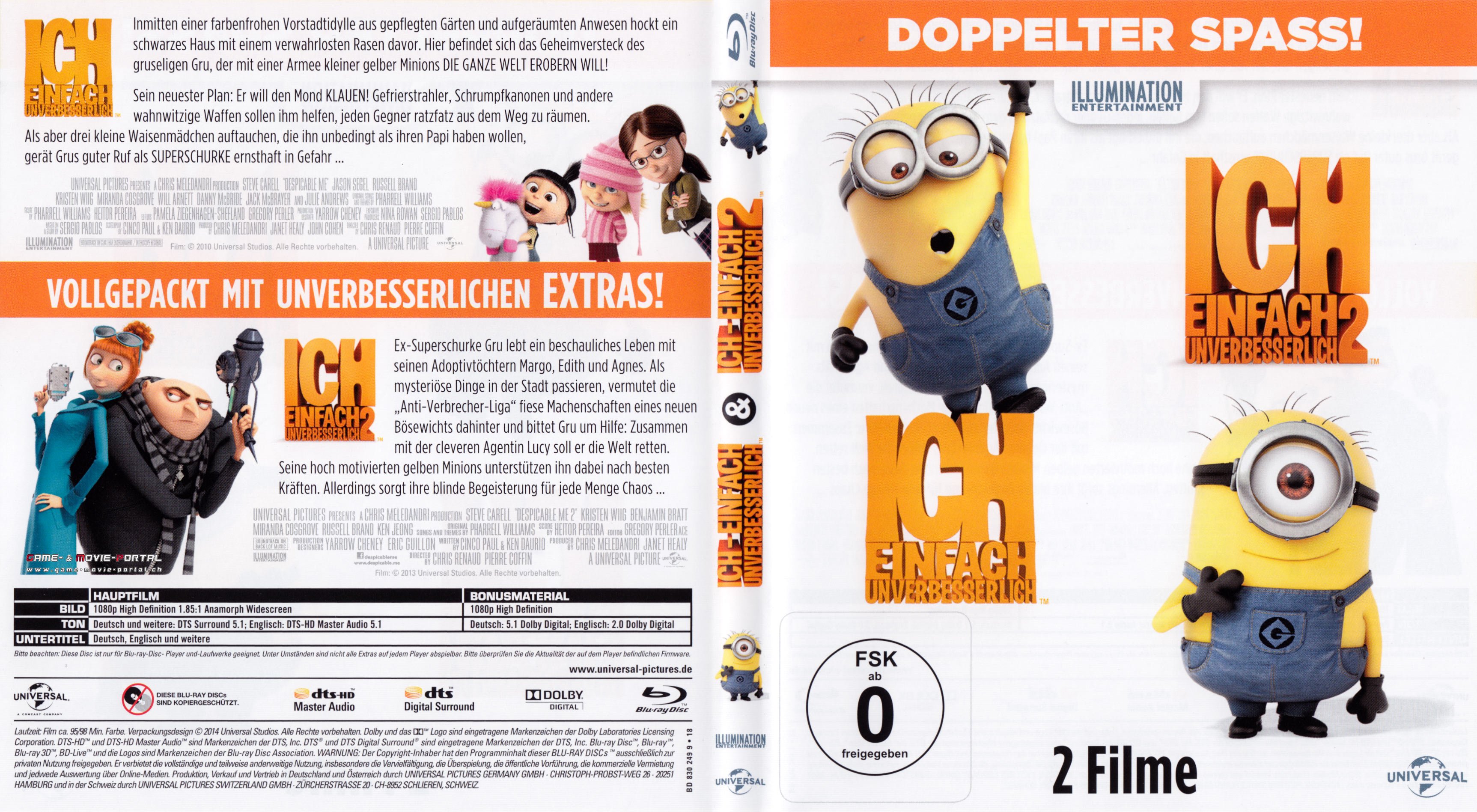 Ich einfach Unverbesserlich 1 2 Double Feature Doppelter Spass | Blu ...