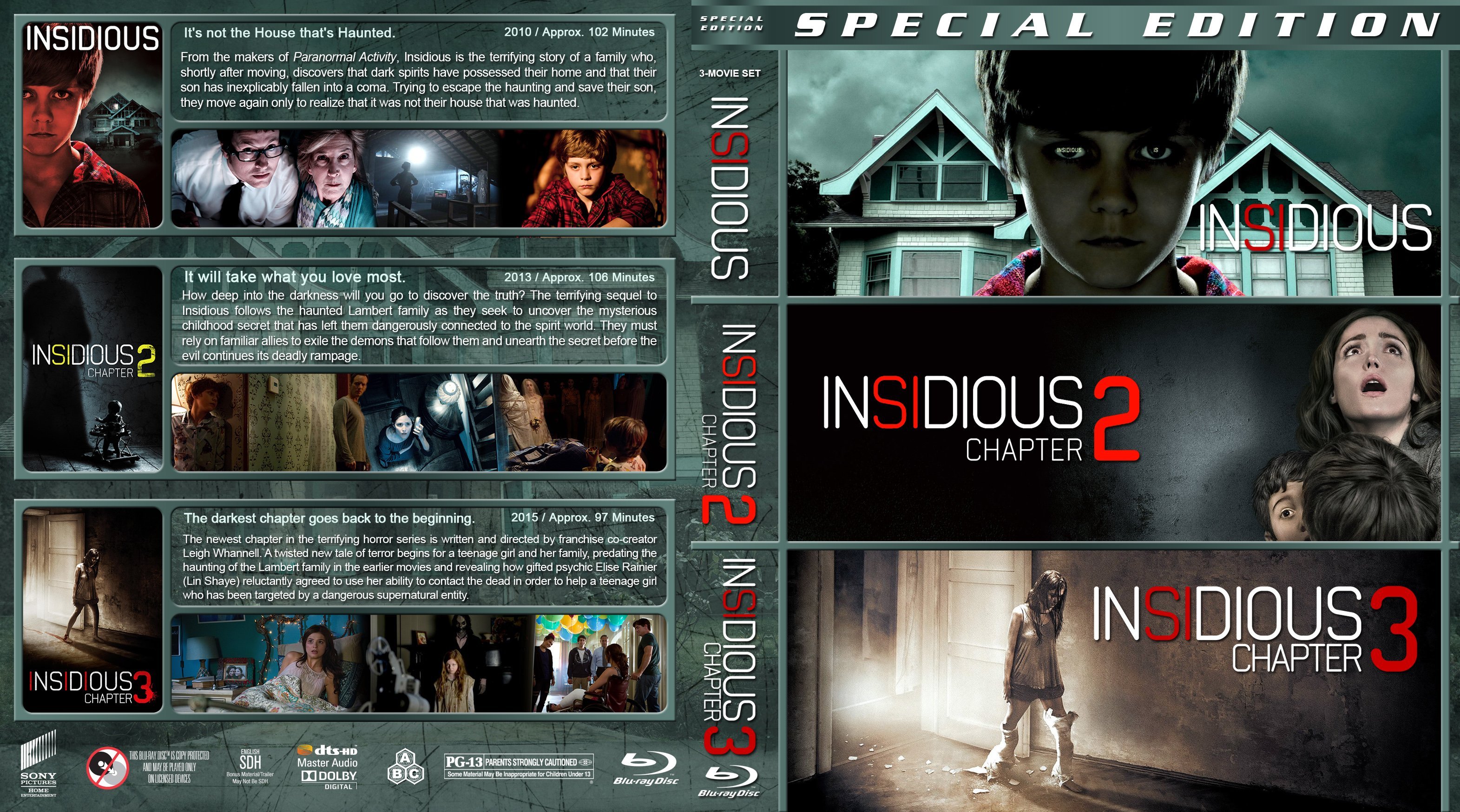 Insidious Triple Feature 2010 R1 s 1 | Blu-Ray Covers | Cover Century ...