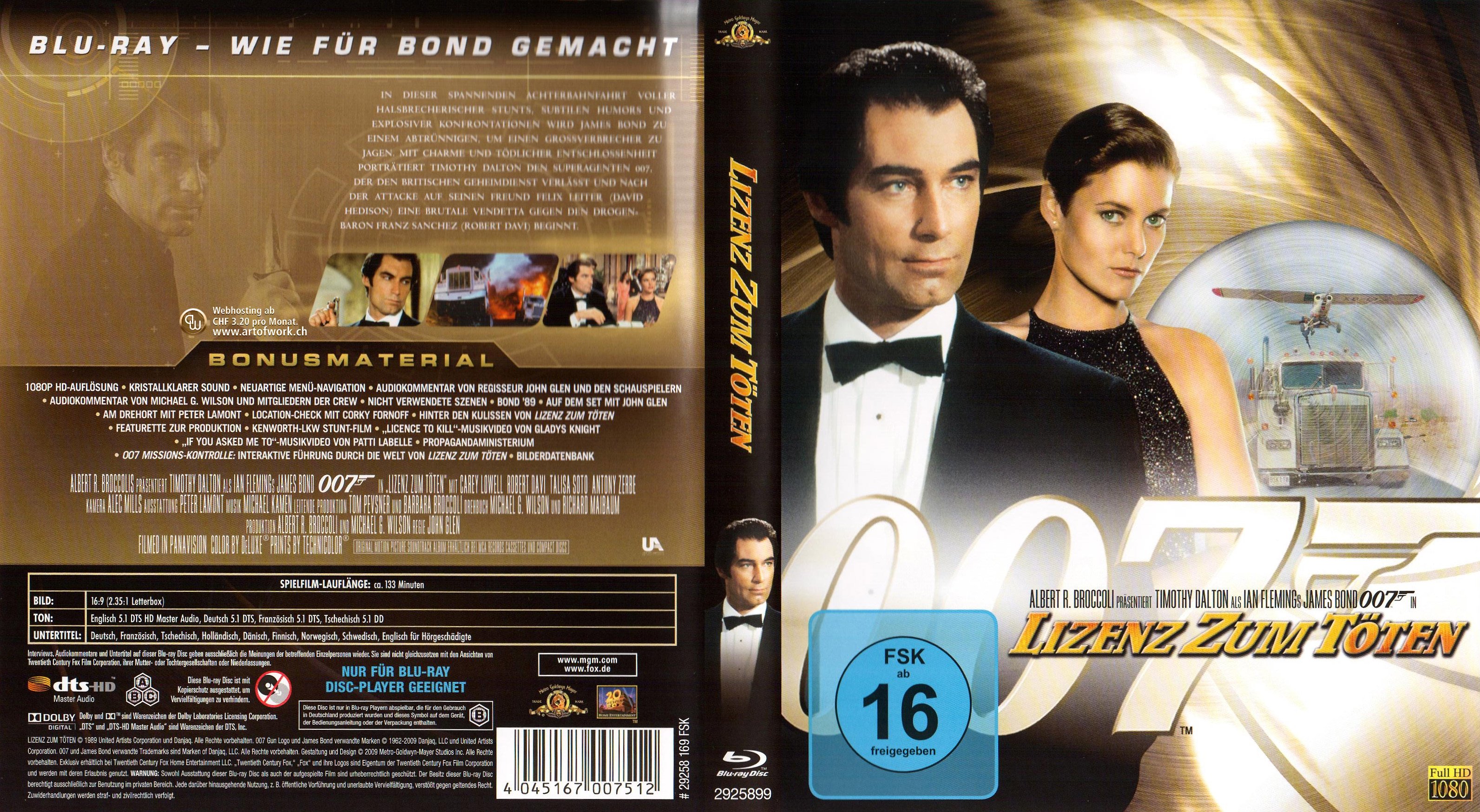 James Bond 007 Lizenz zum Toten Licence to Kill | Blu-Ray Covers ...