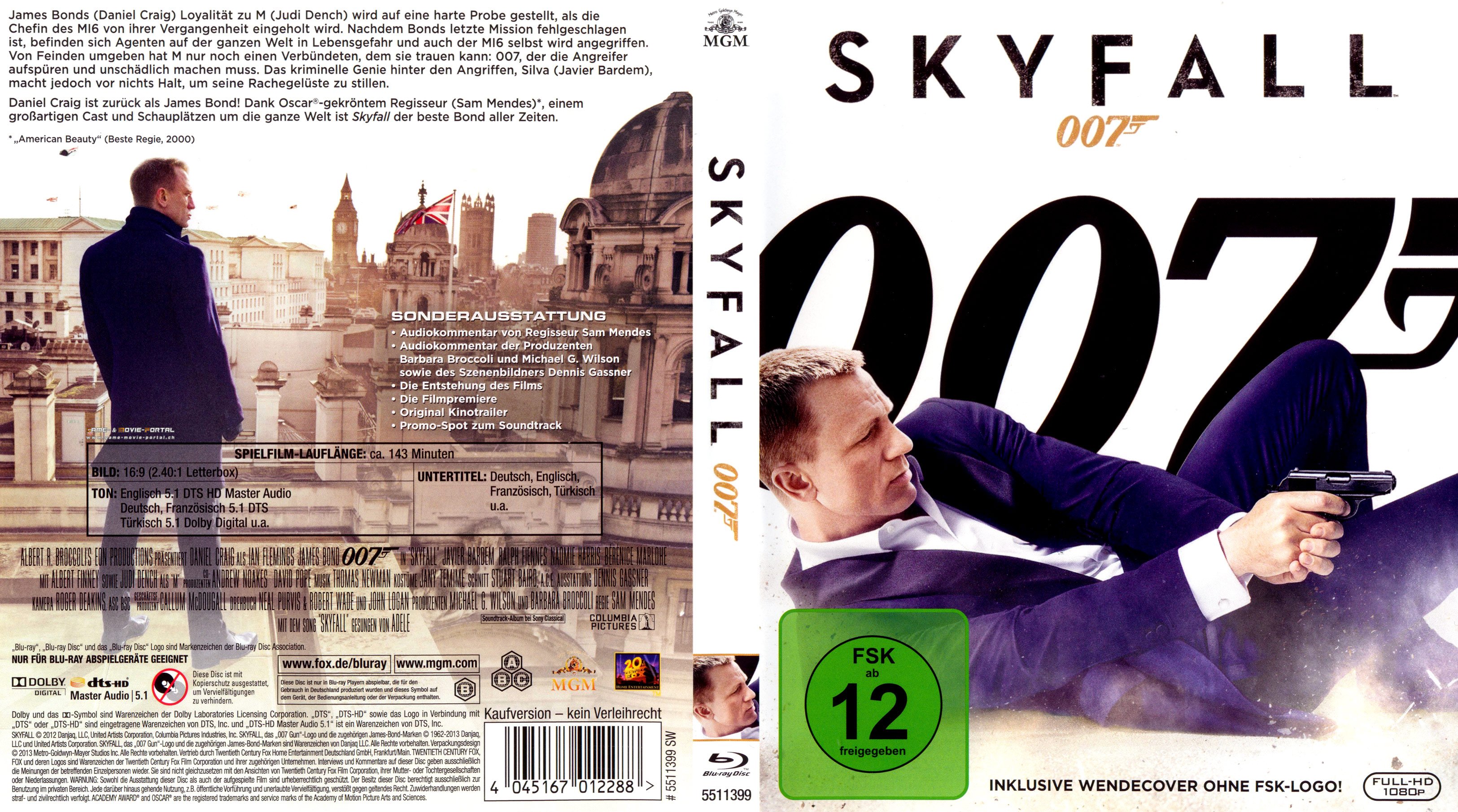 James Bond 007 Skyfall | Blu-Ray Covers | Cover Century | Over 1.000.000 Album Art covers for free