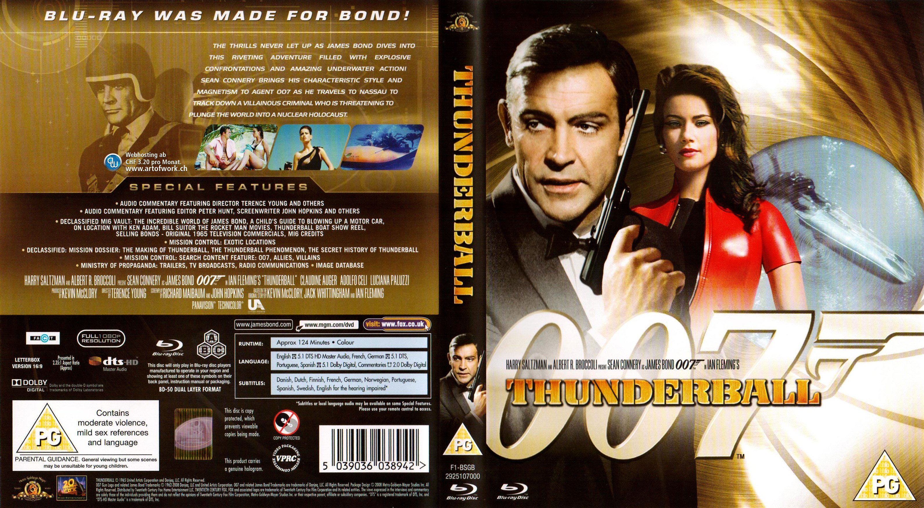 James Bond 007 Thunderball Feuerball | Blu-Ray Covers | Cover Century ...