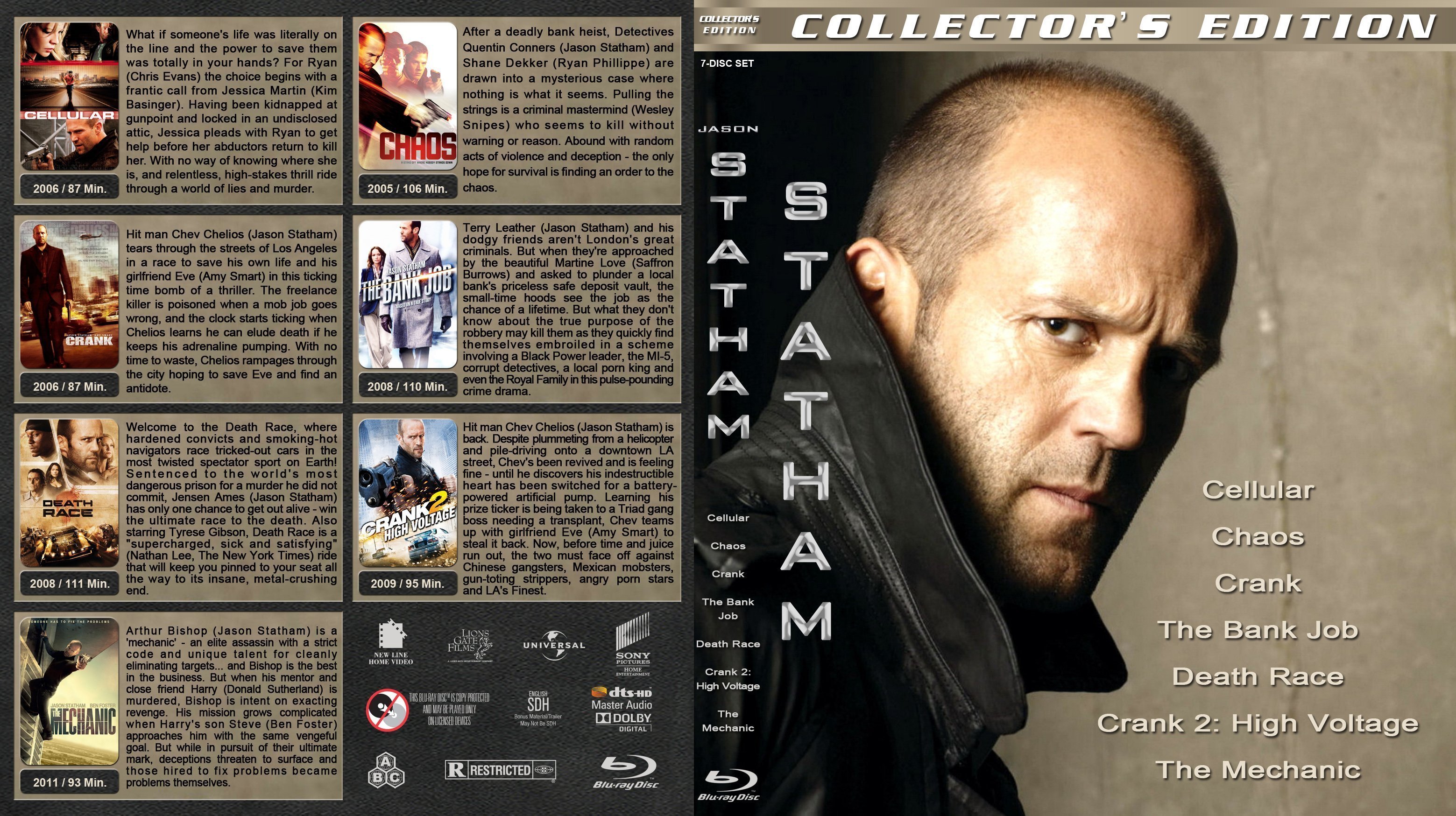Jason Statham Collection 2005 2011 R1 1 | Blu-Ray Covers | Cover ...