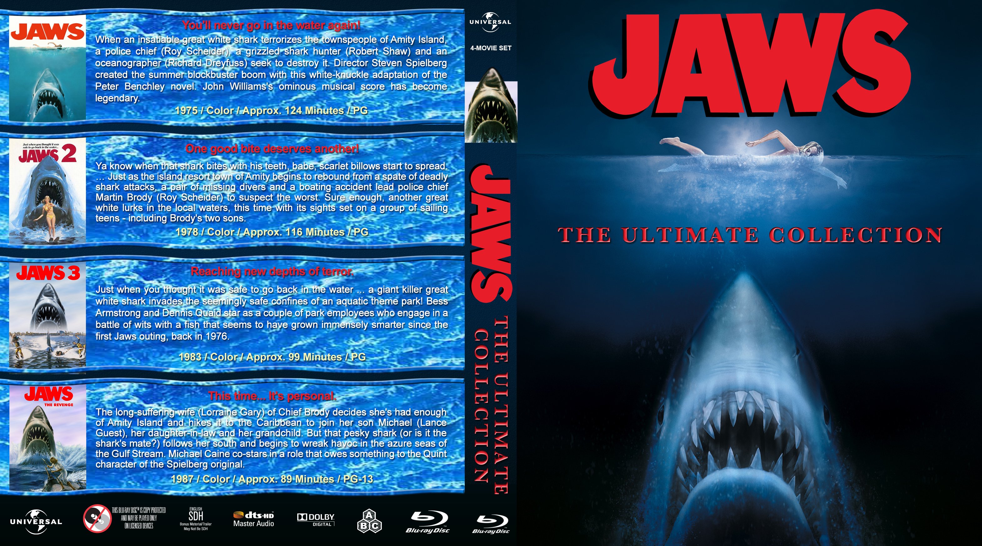 Jaws The Ultimate Collection 1975 1987 R1 | Blu-Ray Covers | Cover ...