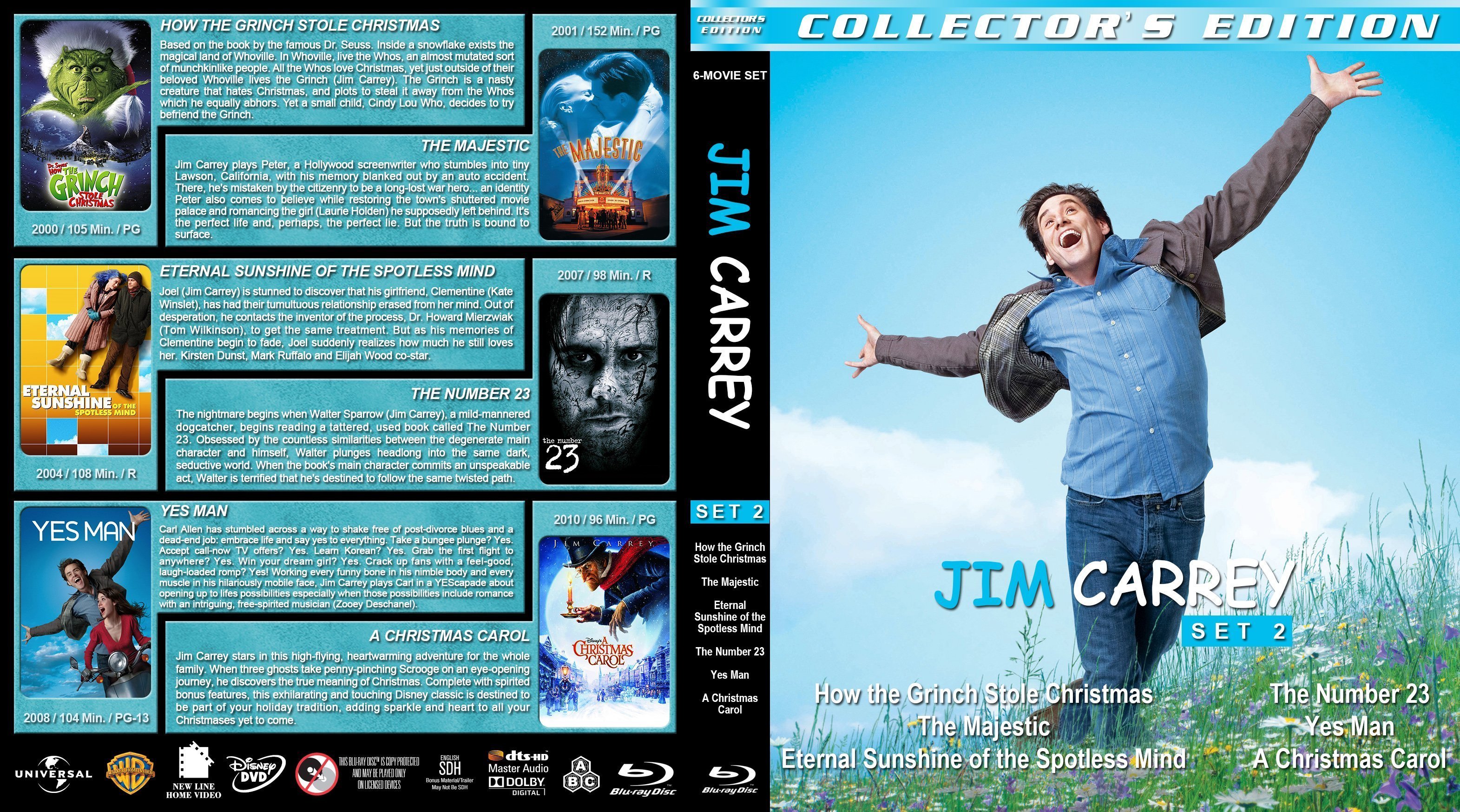 Jim Carrey Collection Set 2 2000 2010 R1 | Blu-Ray Covers | Cover ...