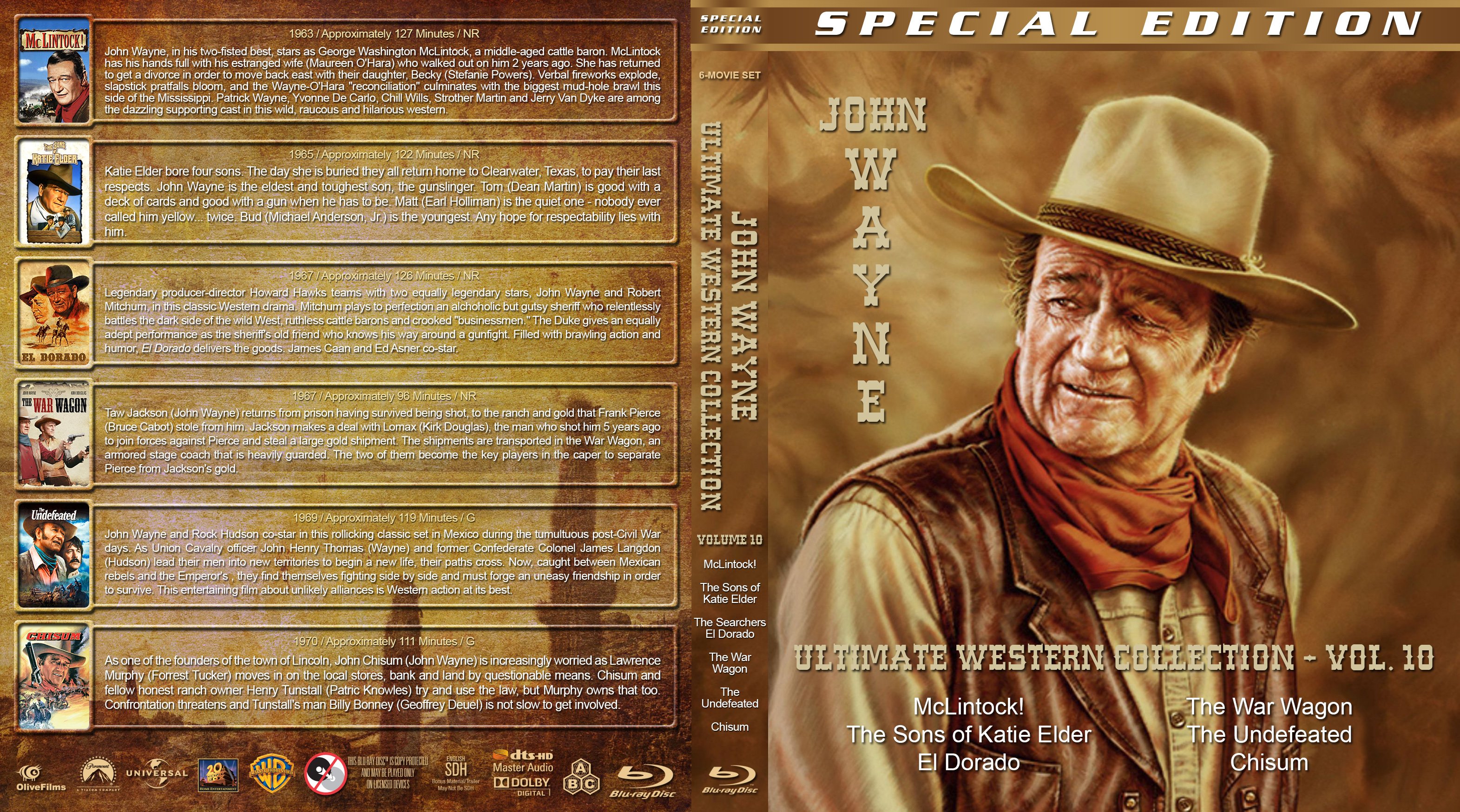 John Wayne Ultimate Western Collection Volume 10 1963 1970 R1 | Blu-Ray ...