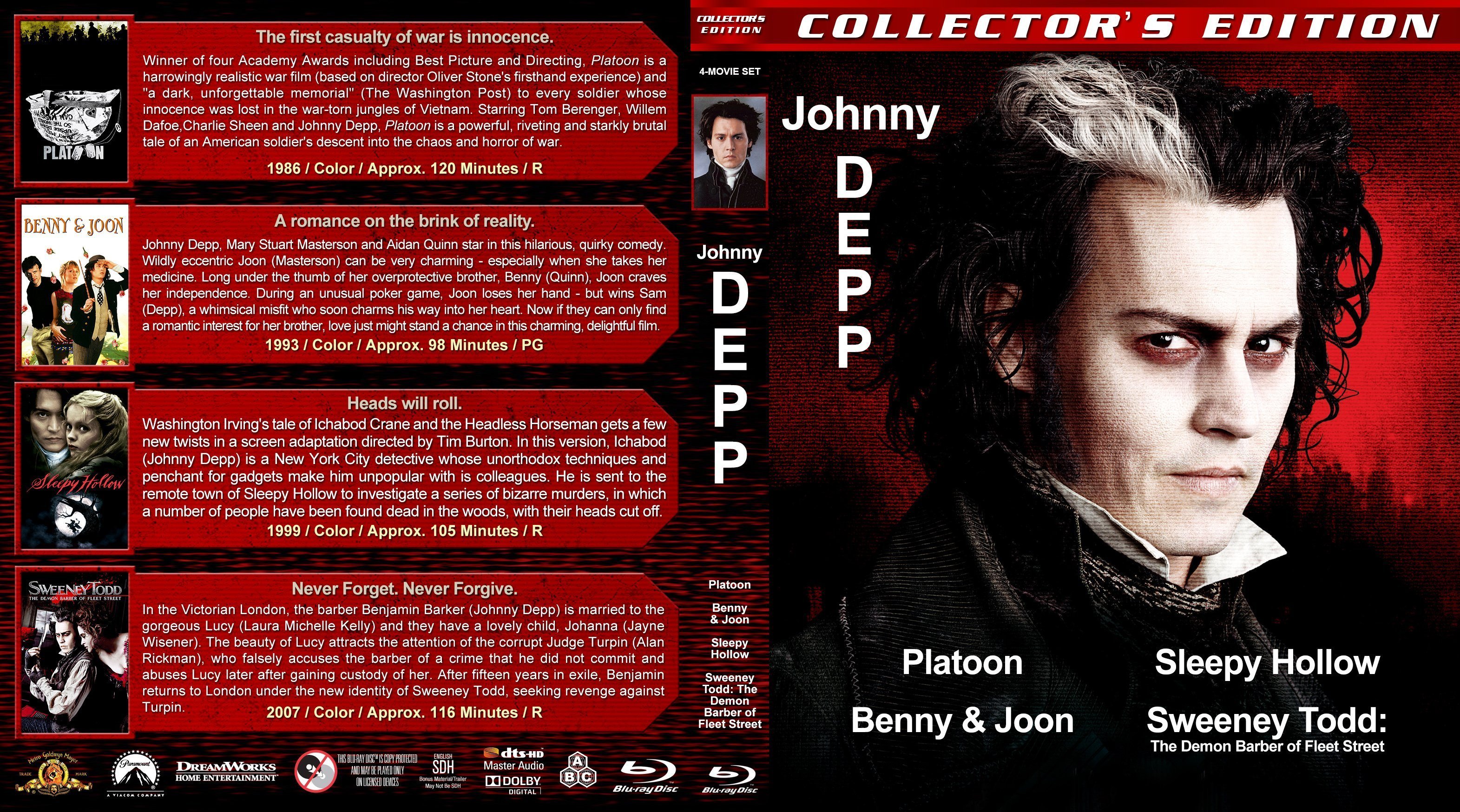 Johnny Depp Quad 1986 2007 R1 | Blu-Ray Covers | Cover Century | Over 1 ...