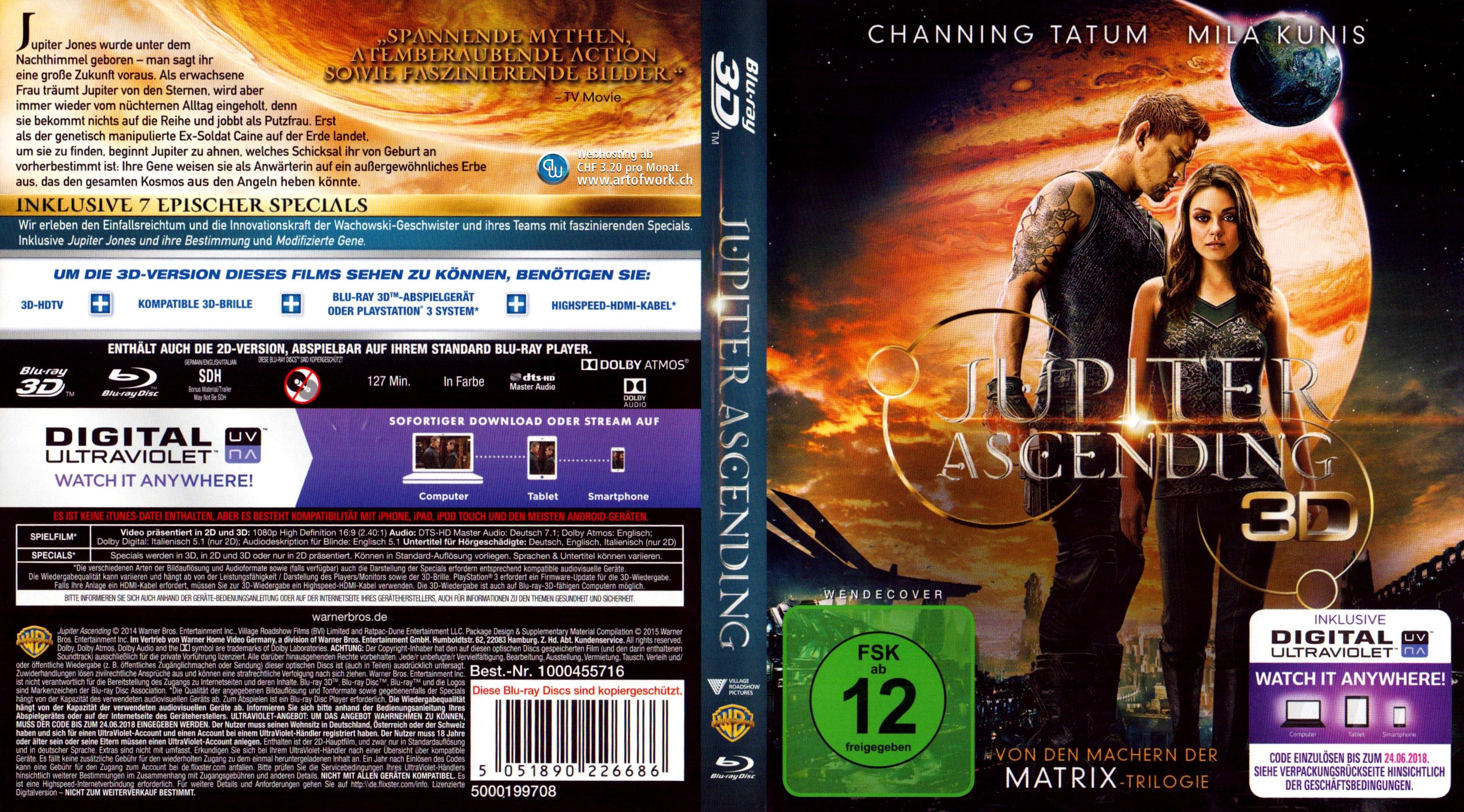 Jupiter Ascending 3D Blu ra | Blu-Ray Covers | Cover Century | Over 1.000.000 Album Art covers ...