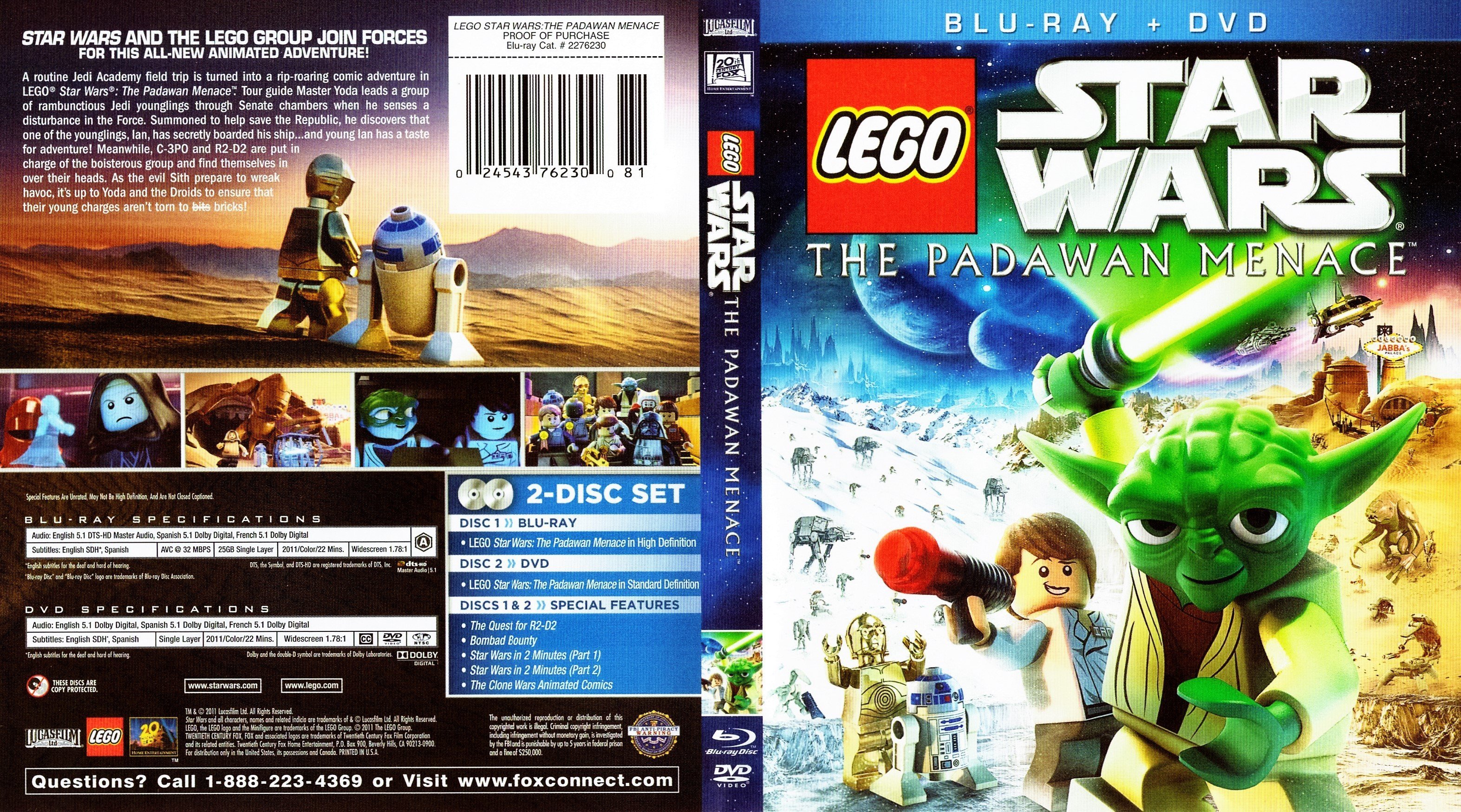 Lego Star Wars The Padawan Menace 2011 R1 | Blu-Ray Covers | Cover ...