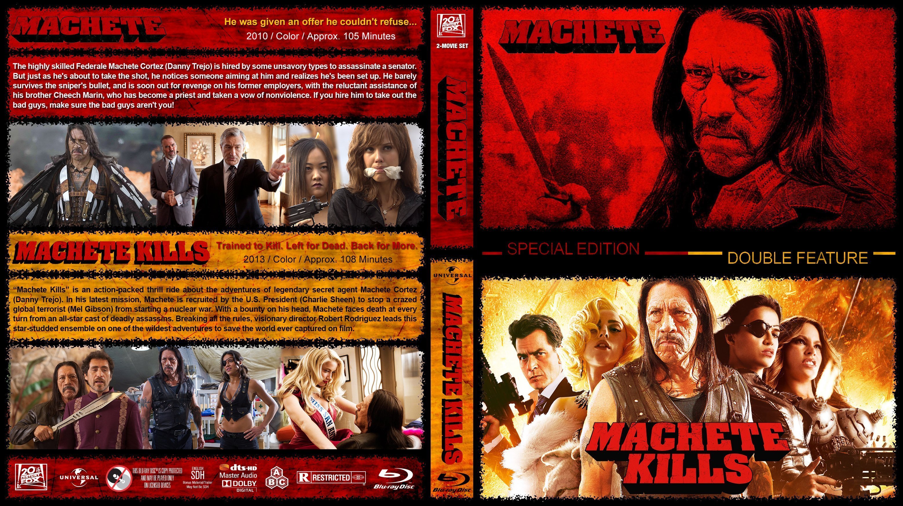 Machete Double Feature 2010 R1 | Blu-Ray Covers | Cover Century | Over ...