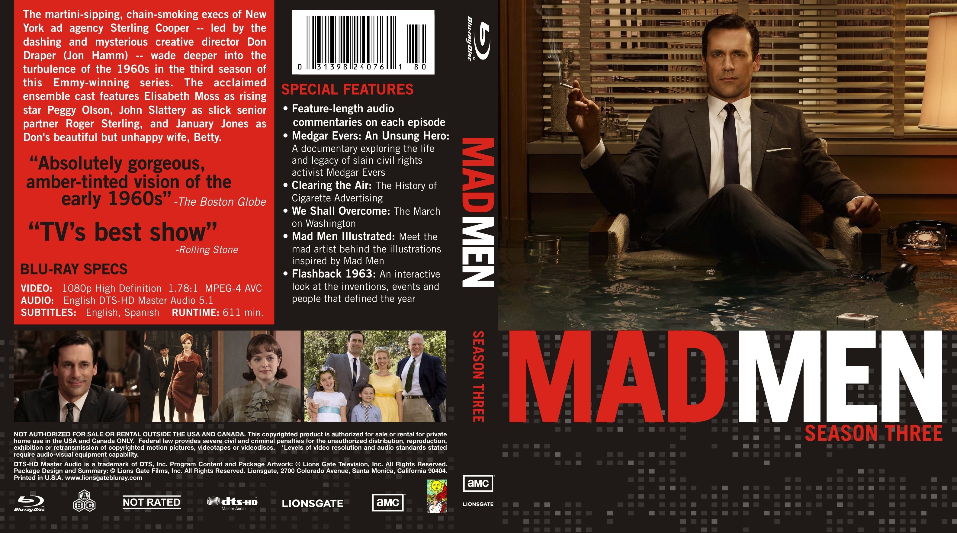 Mad Men Season 1 2 3 4 Front s 2 | Blu-Ray Covers | Cover Century ...