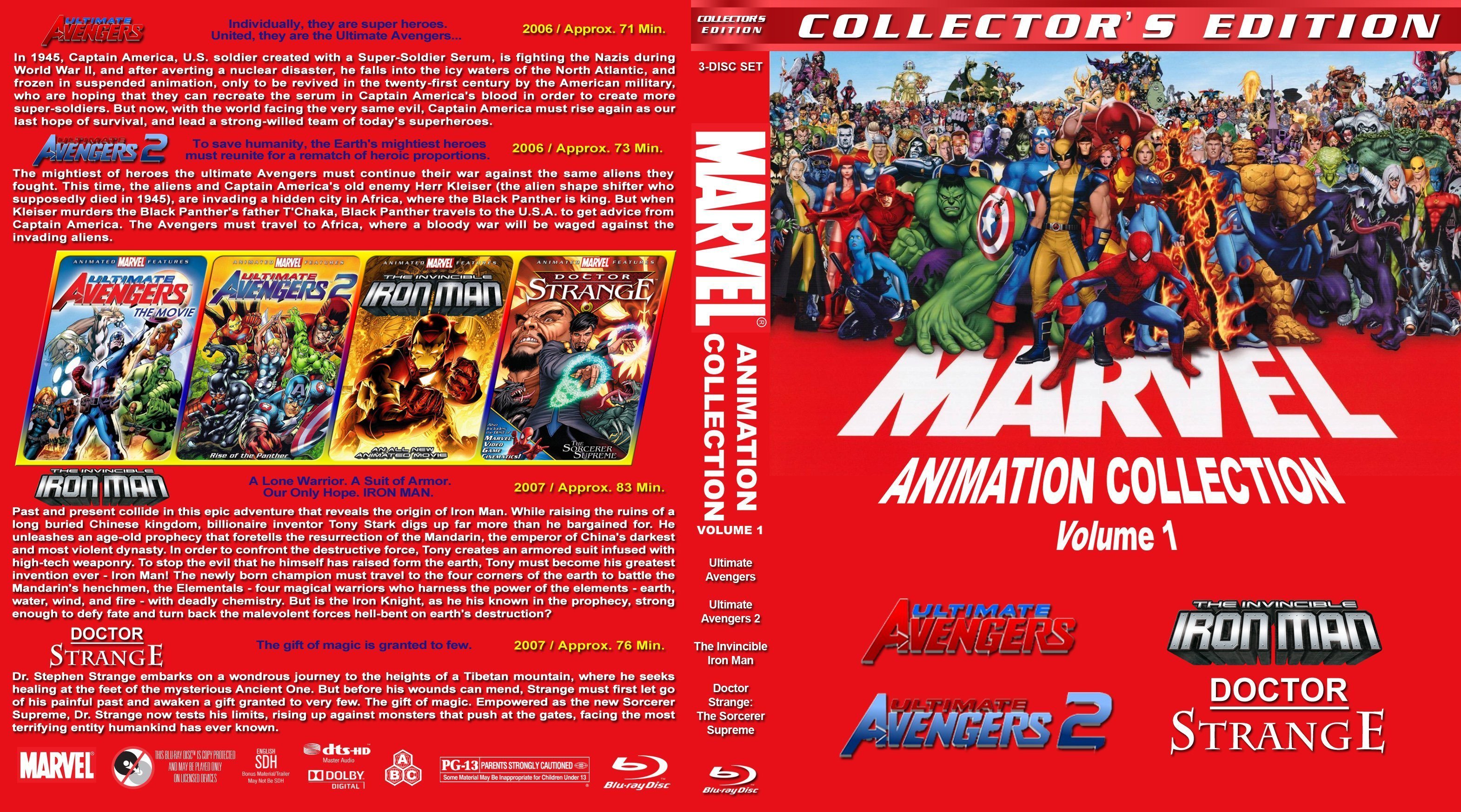 Marvel Animation Collection Volume 1 2006 2007 R1 | Blu-Ray Covers ...