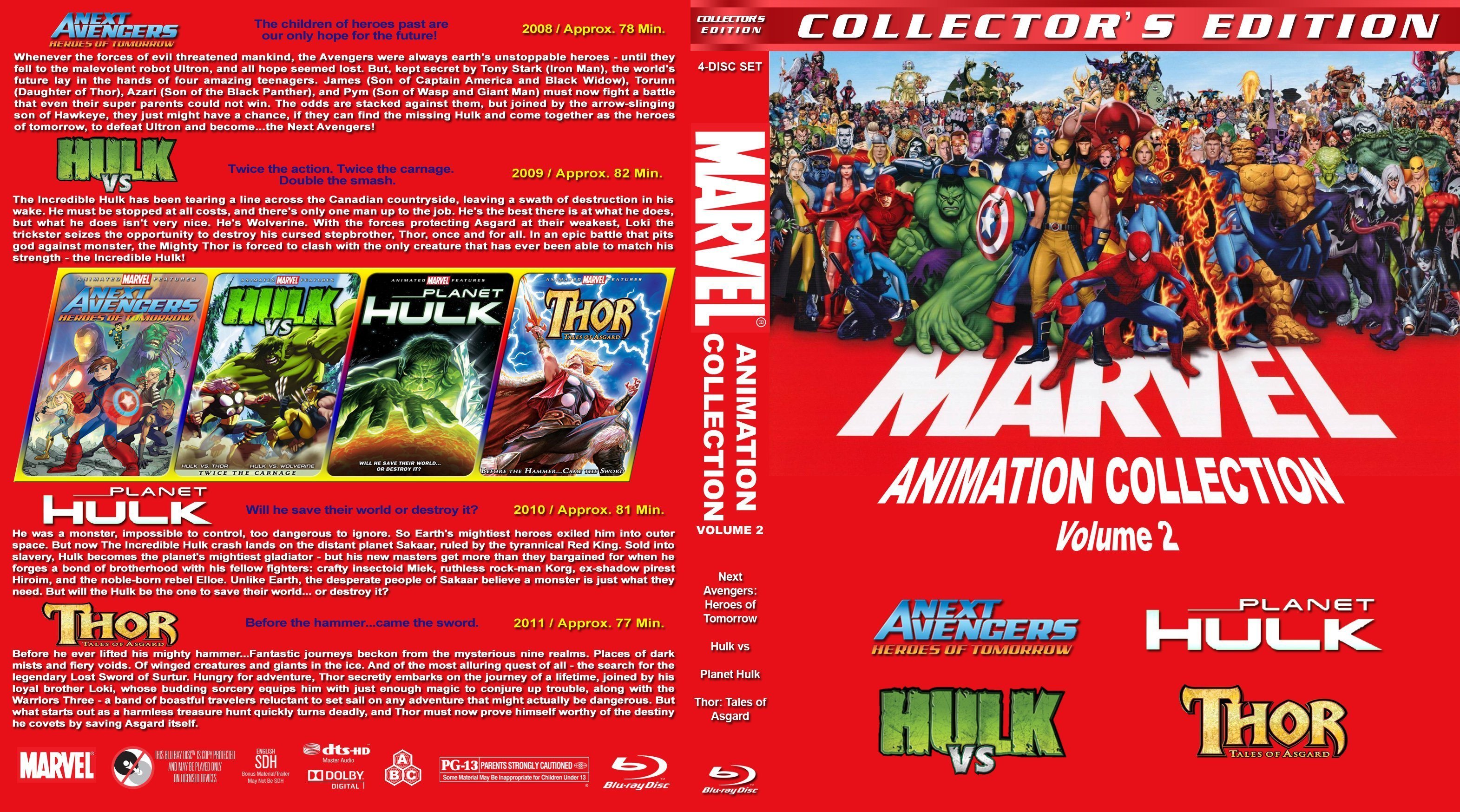 Marvel Animation Collection Volume 2 2008 2011 R1 | Blu-Ray Covers ...
