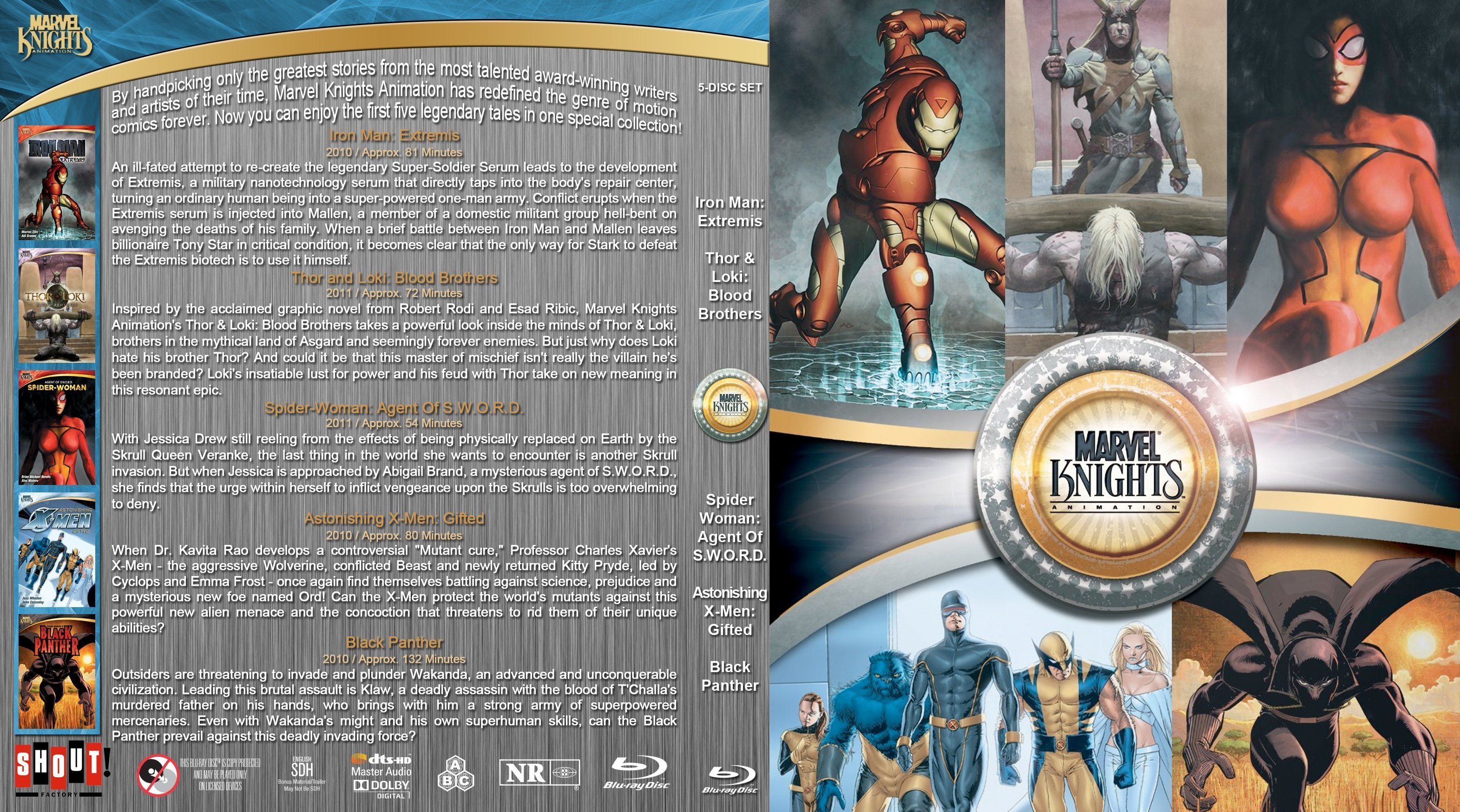 Marvel Knights Animation Collection 2010 2011 R1 | Blu-Ray Covers ...