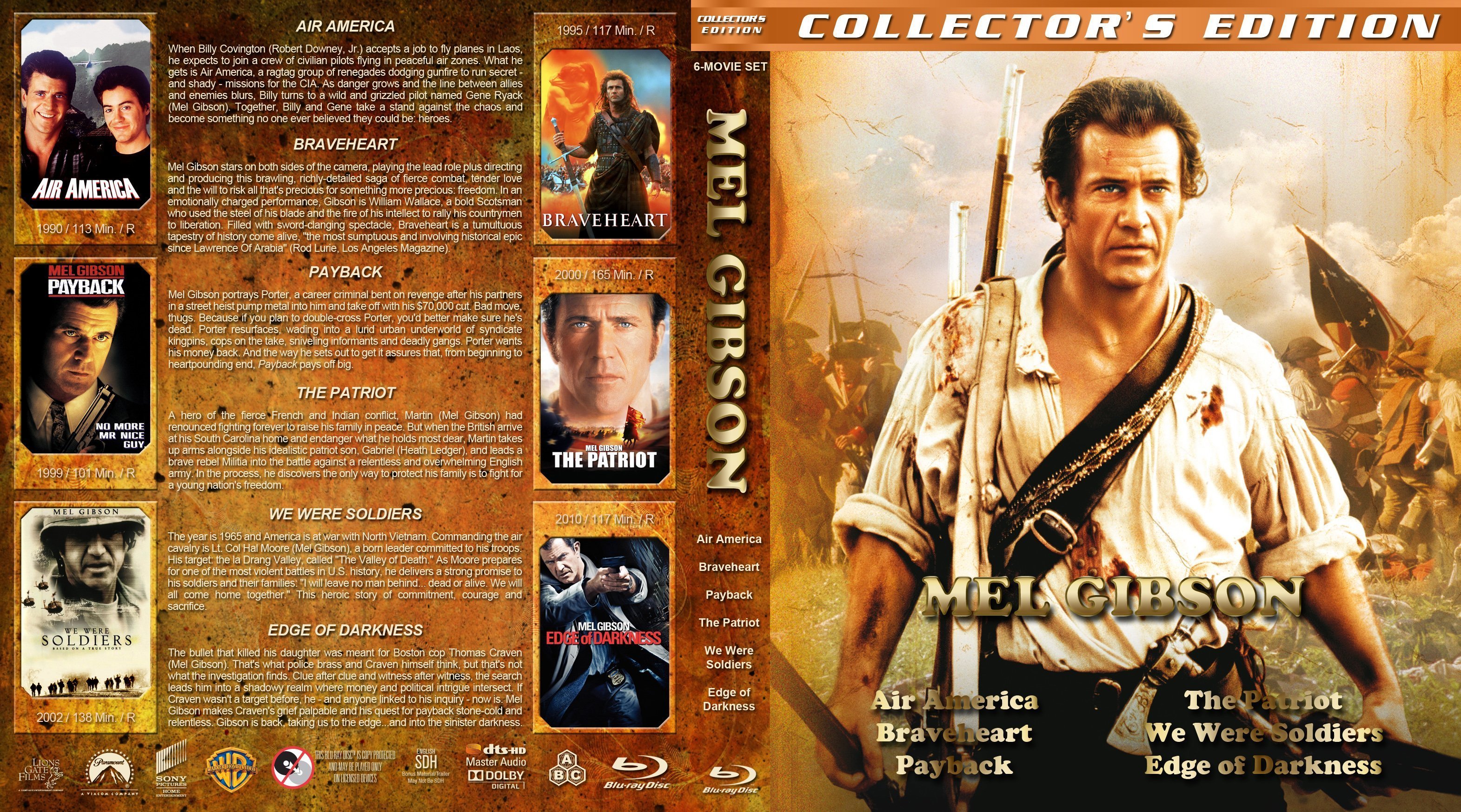 Mel Gibson Collection 1990 2010 R1 | Blu-Ray Covers | Cover Century ...