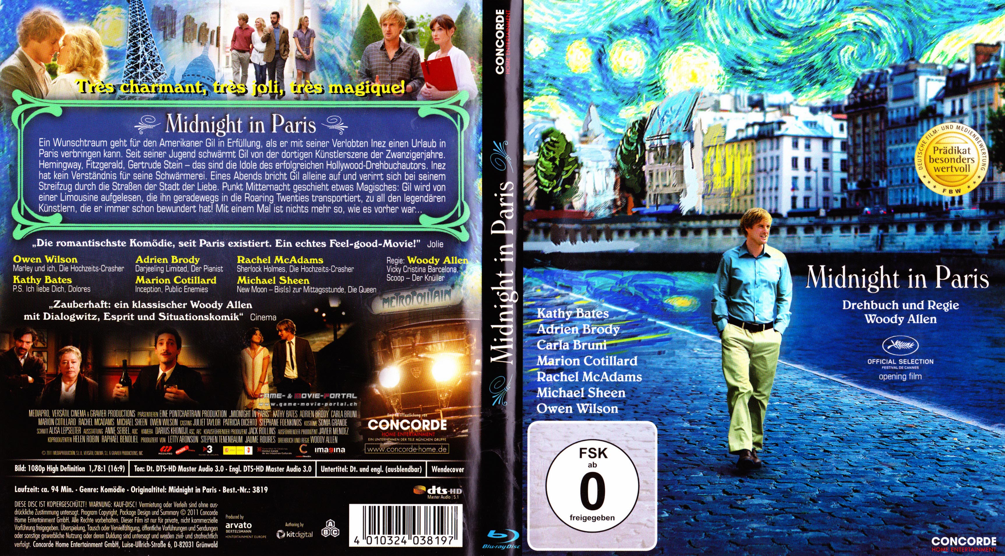 Midnight in Paris | Blu-Ray Covers | Cover Century | Over 1.000.000 ...