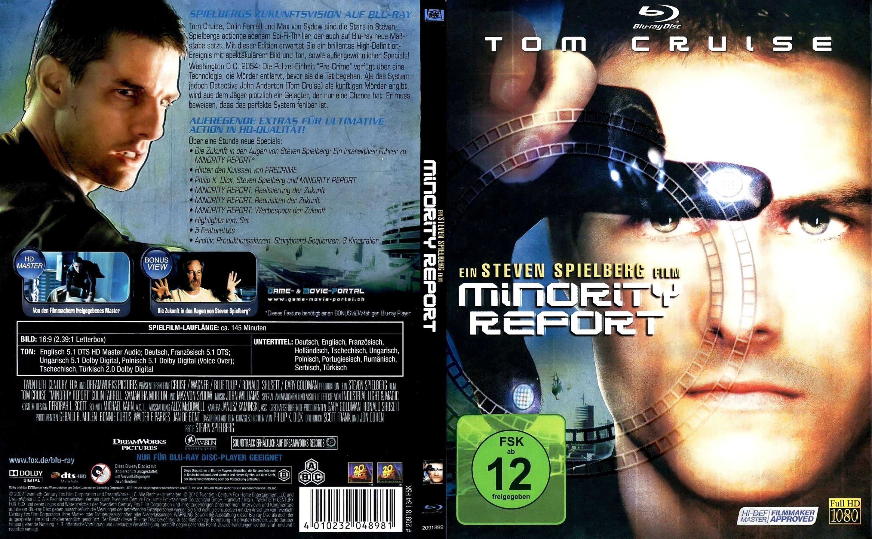 Minority Report | Blu-Ray Covers | Cover Century | Over 1.000.000 Album ...