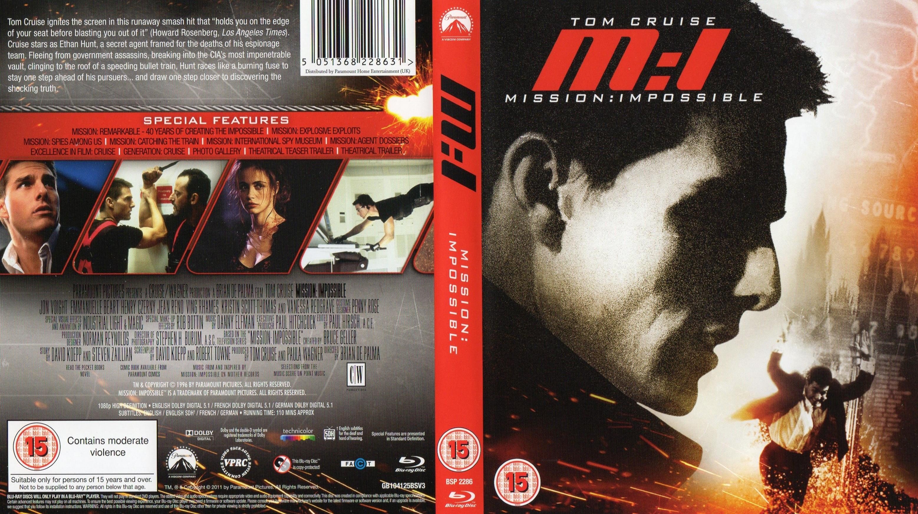 Mission Impossible 1996 R2 Label 1 | Blu-Ray Covers | Cover Century ...