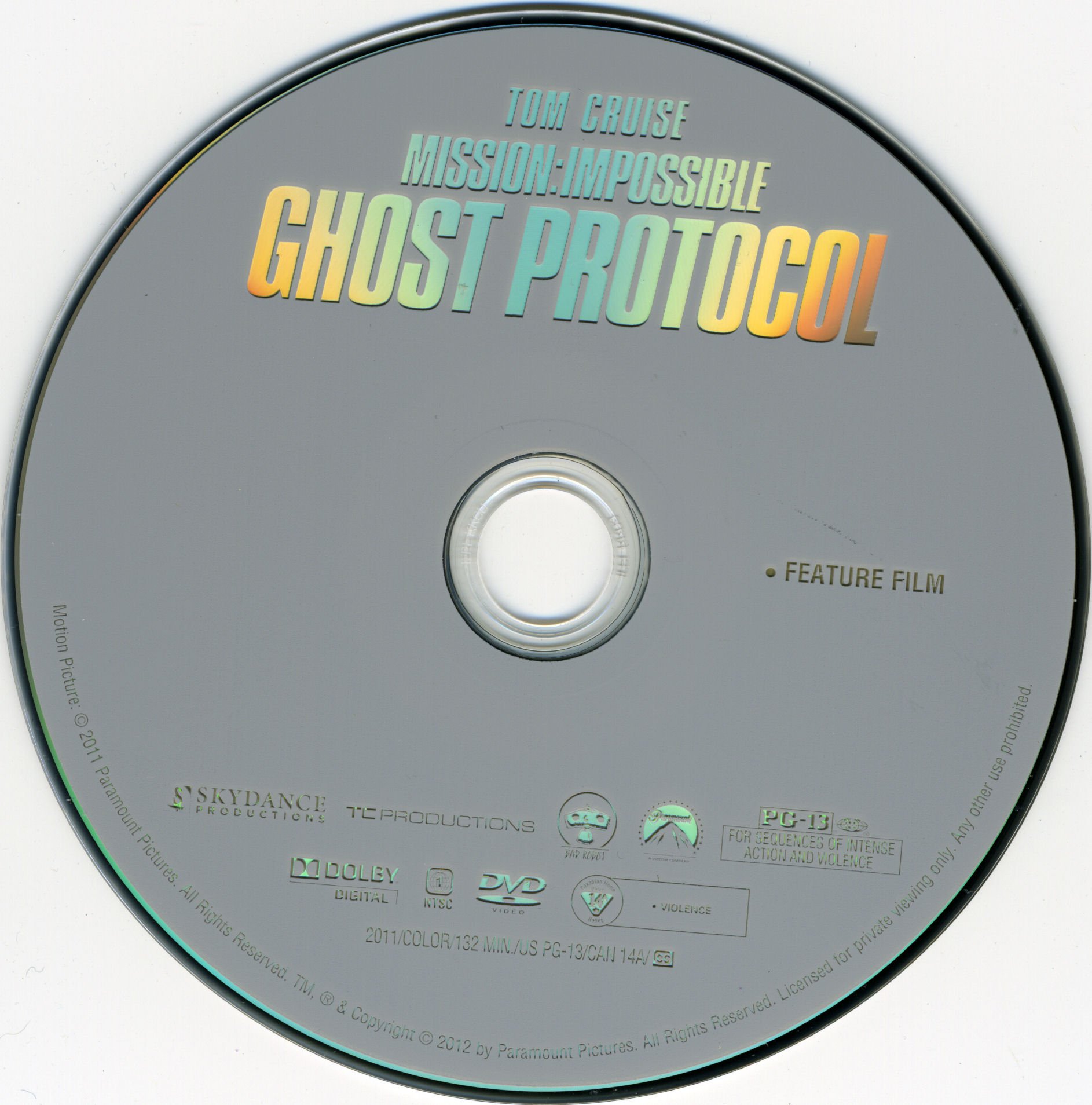 Mission Impossible 4 Ghost Protocol 2011 Labels 1 | Blu-Ray Covers ...