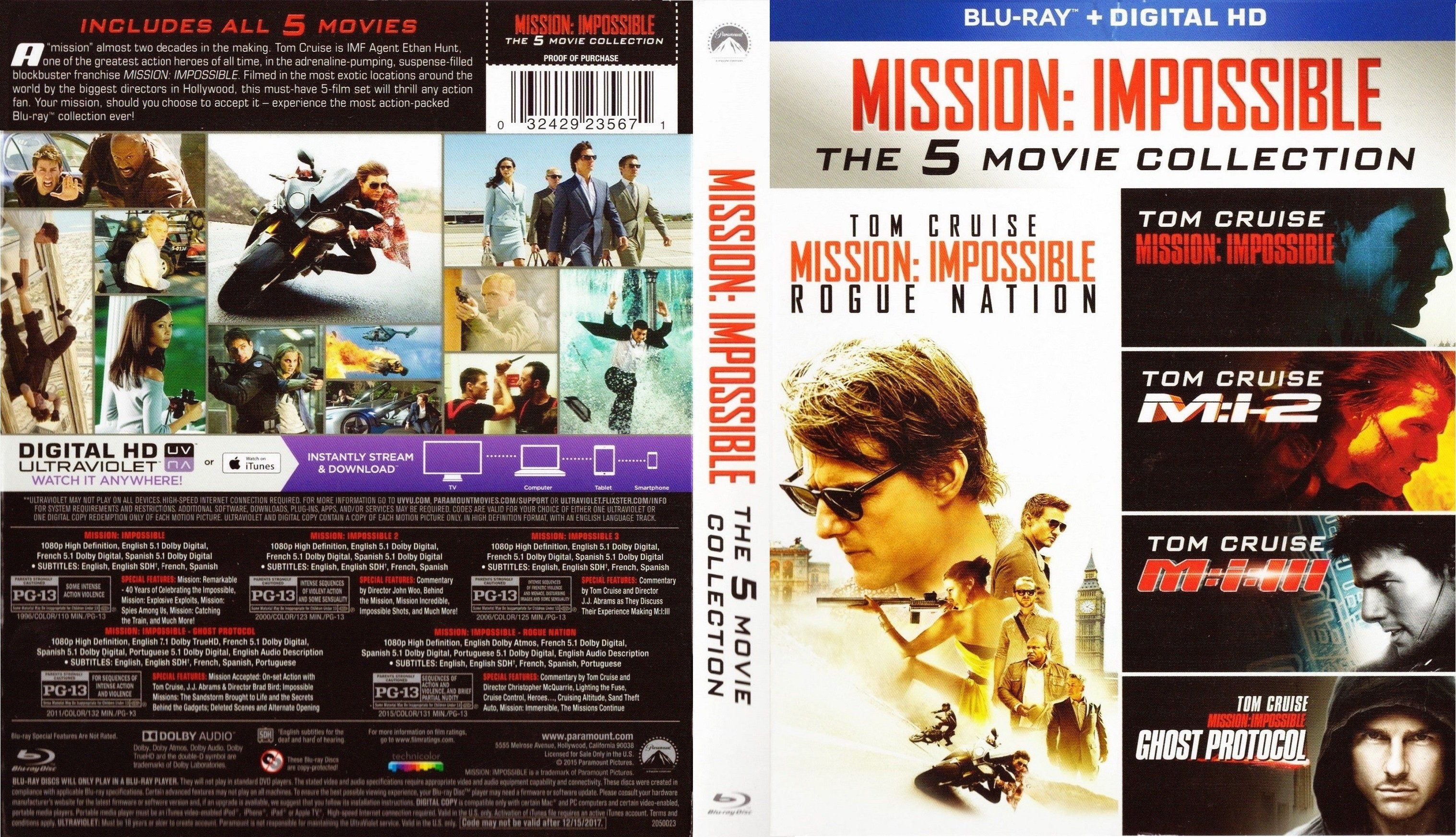 Mission Impossible Movie Collection 1996 | Blu-Ray Covers | Cover ...