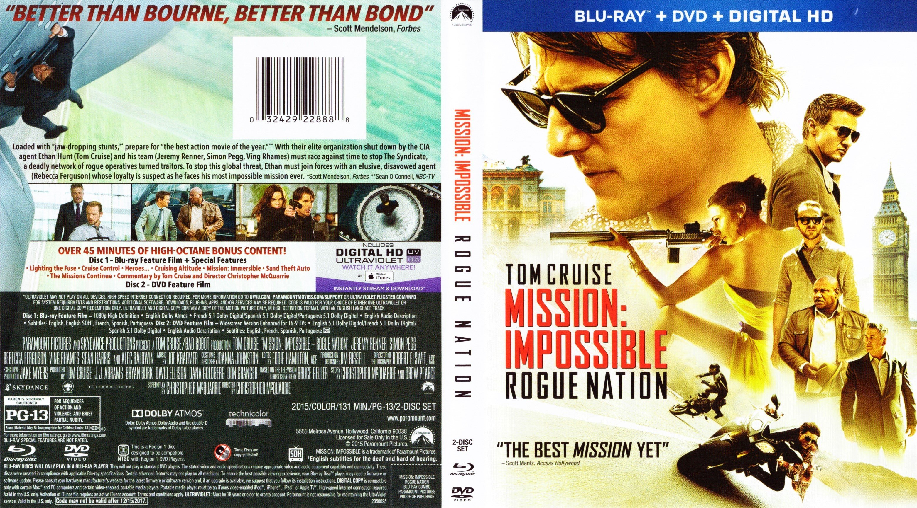 Mission Impossible Rogue Nation | Blu-Ray Covers | Cover Century | Over ...