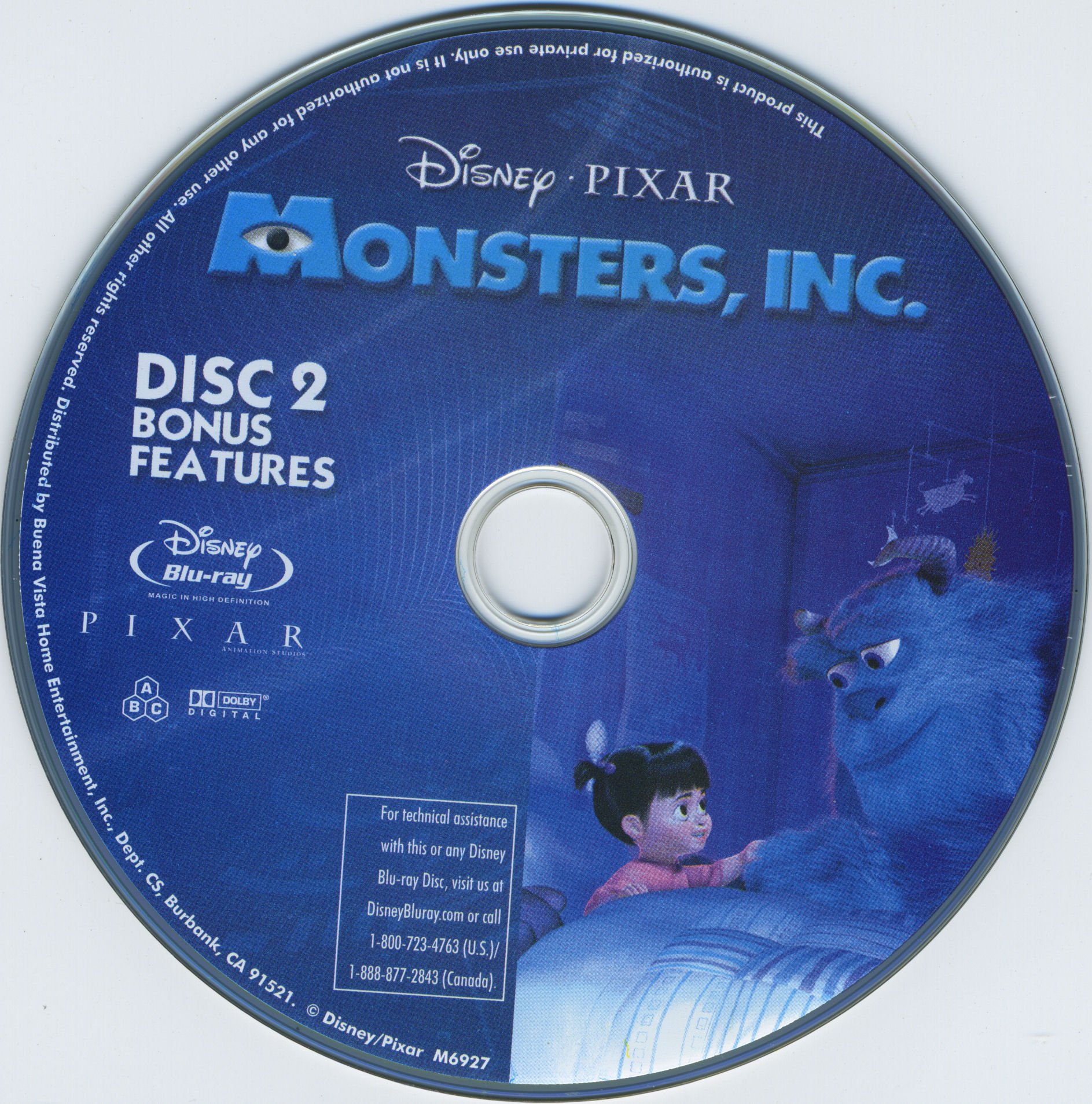 Monsters Inc 2001 Labels 1 | Blu-Ray Covers | Cover Century | Over 1. ...